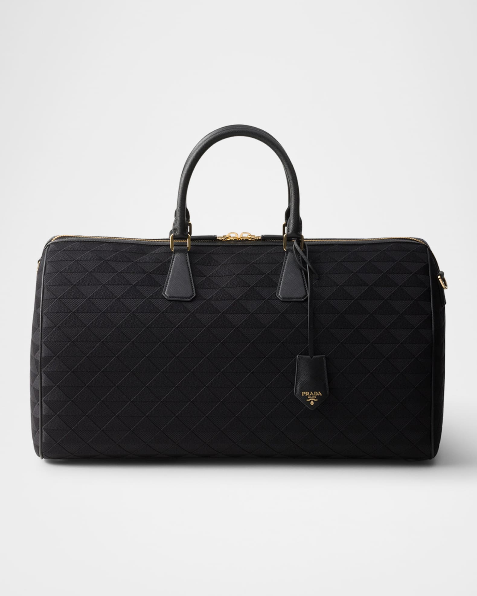 Prada Symbole Embroidered Duffel Bag | Neiman Marcus