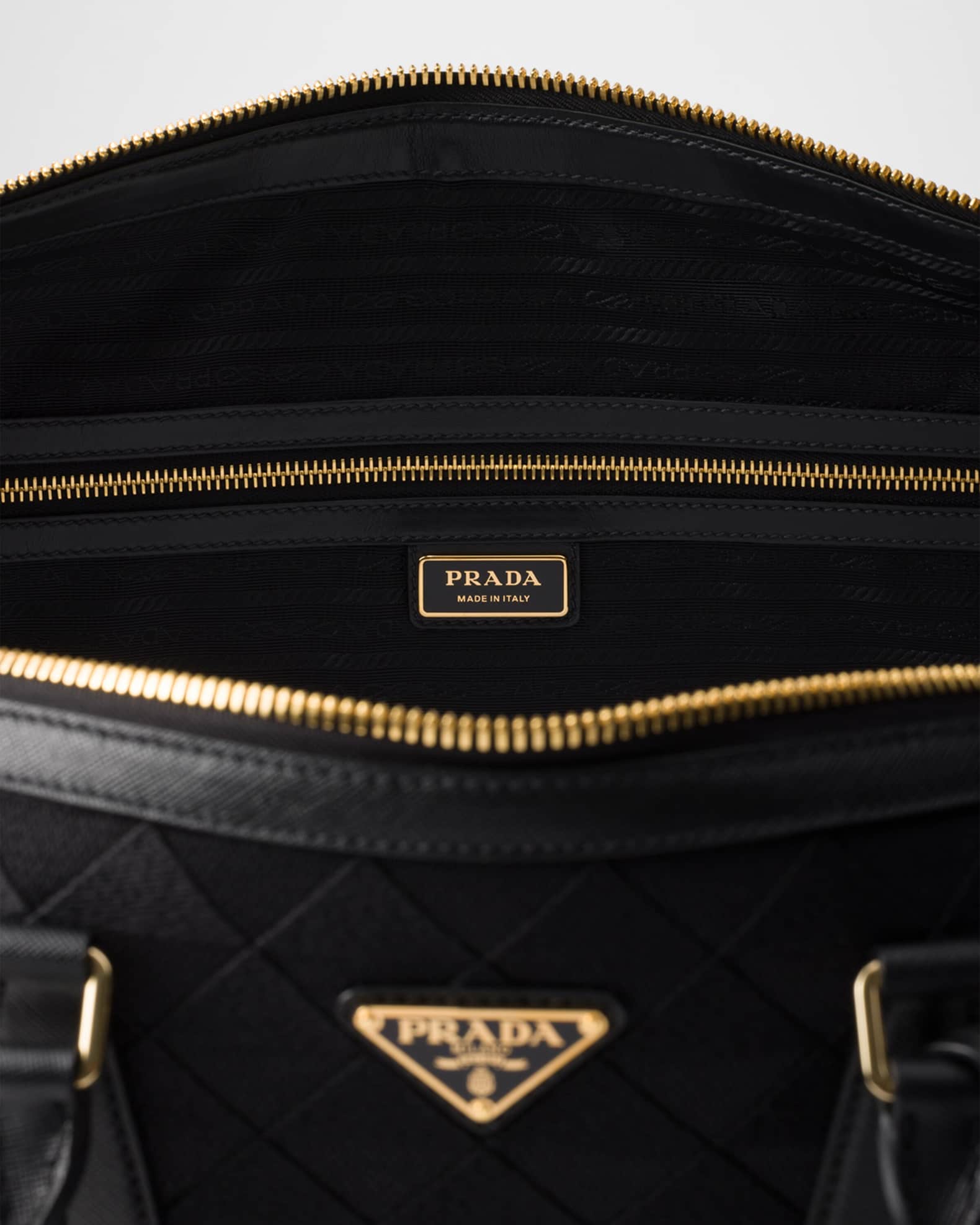 Prada Symbole Embroidered Duffel Bag | Neiman Marcus