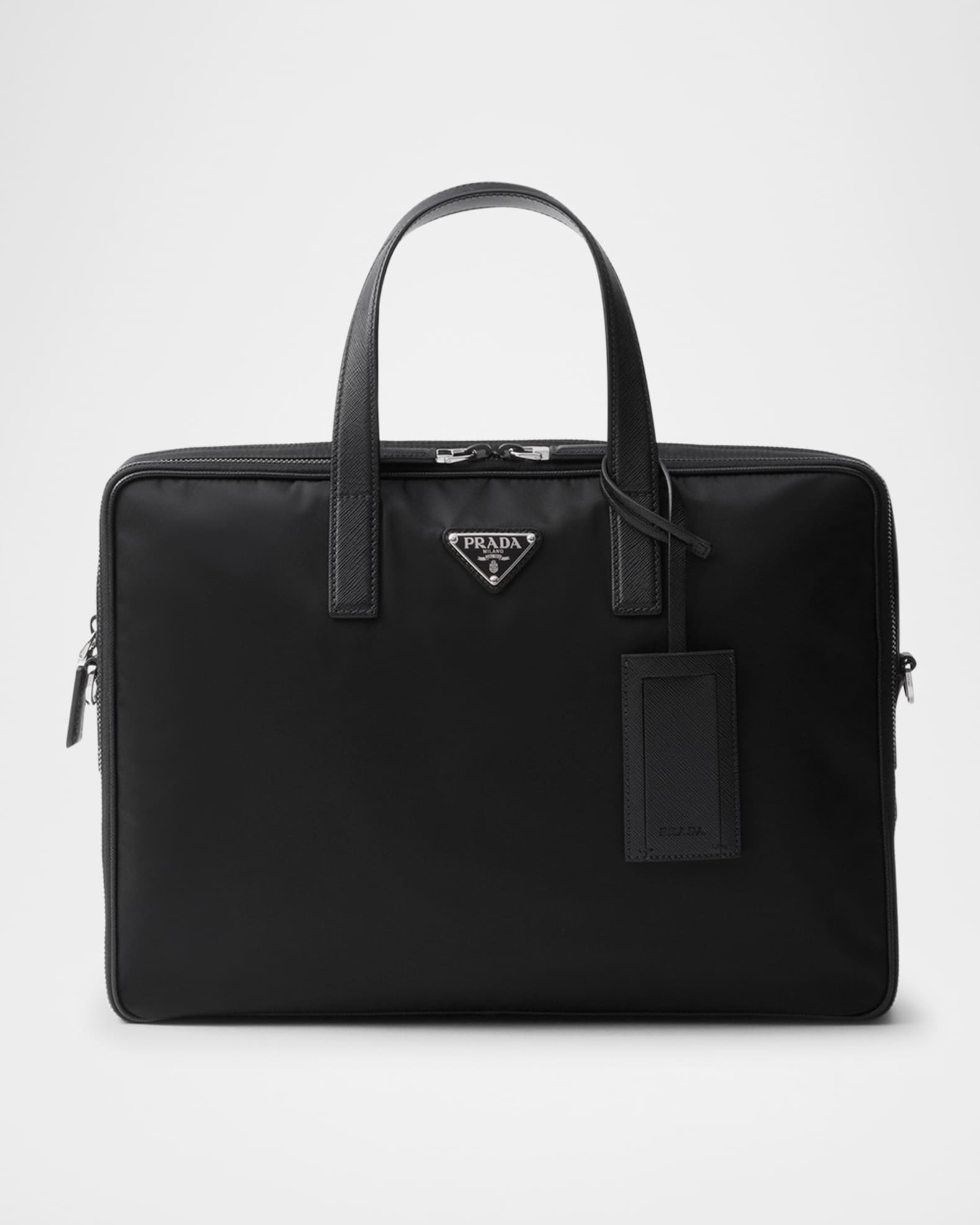Prada Men's Re-Nylon And Saffiano Leather Briefcase | Neiman Marcus