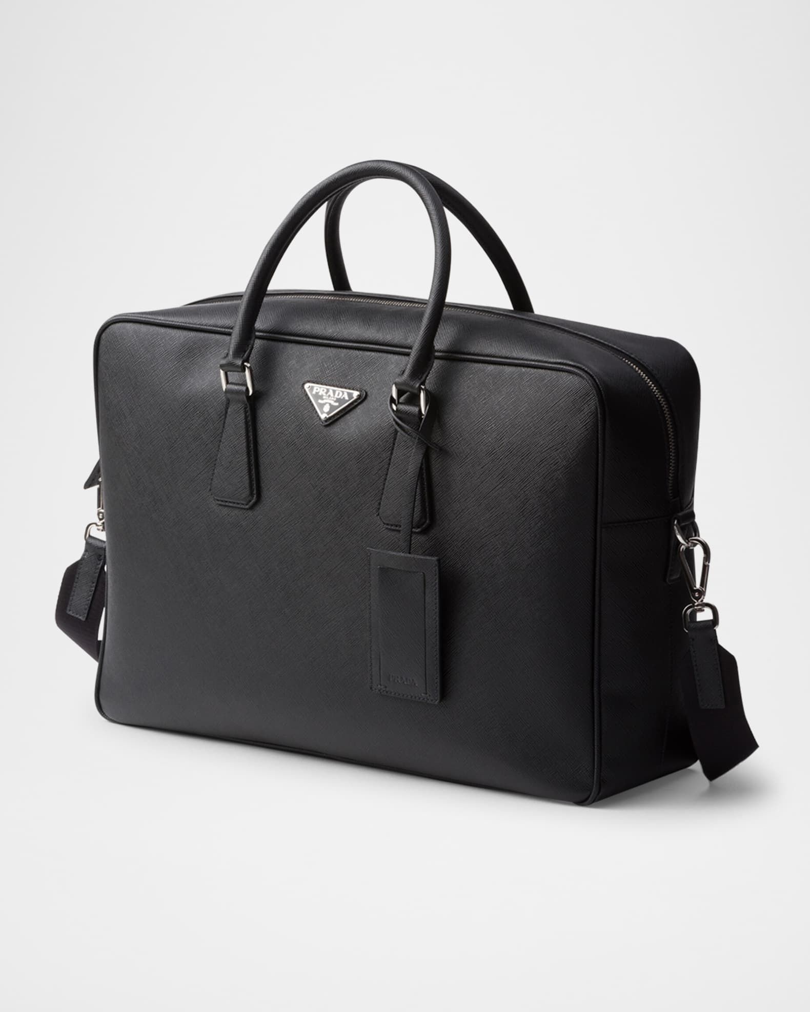 Prada Men's Saffiano Leather Briefcase | Neiman Marcus