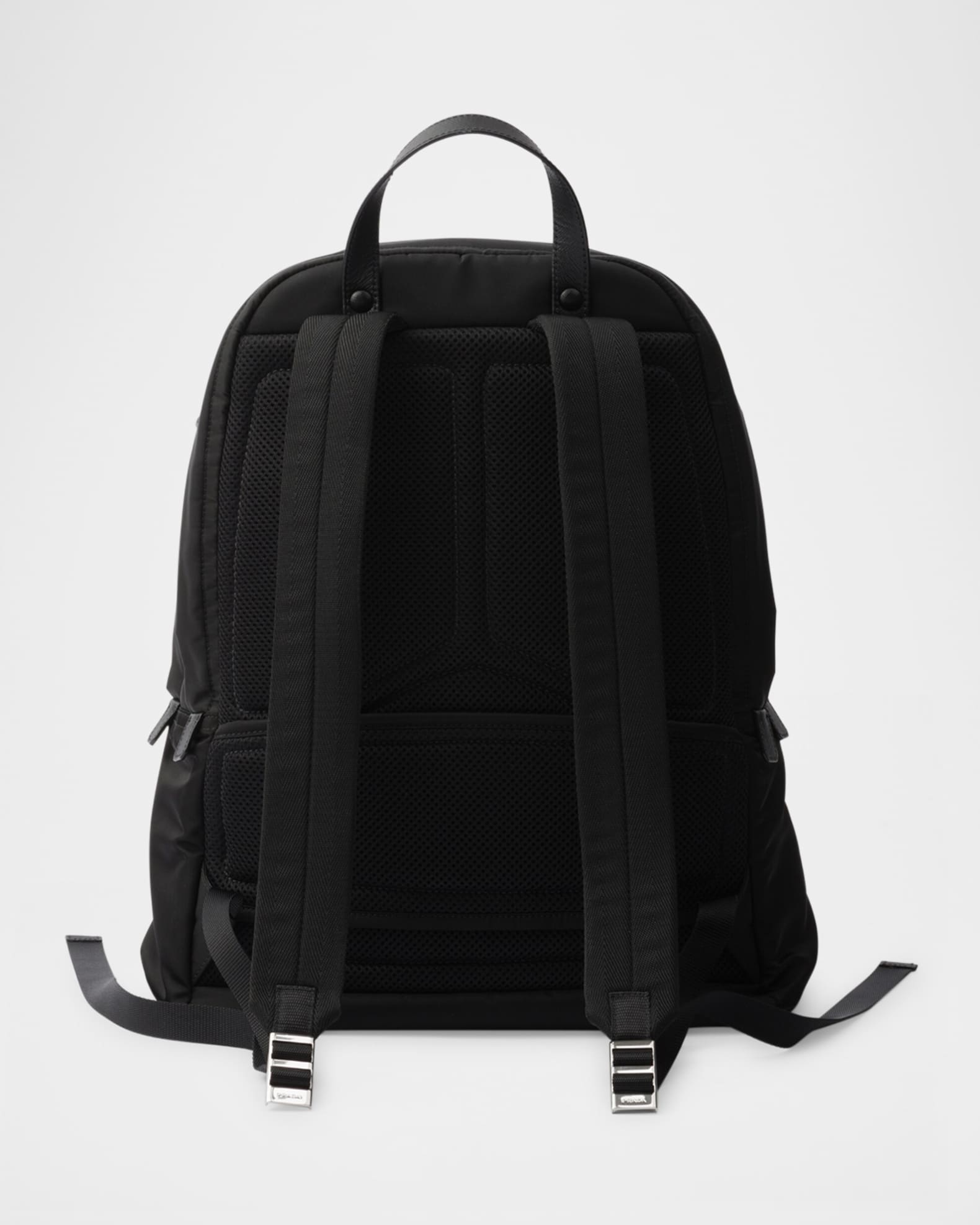 black backpack with triangle logo