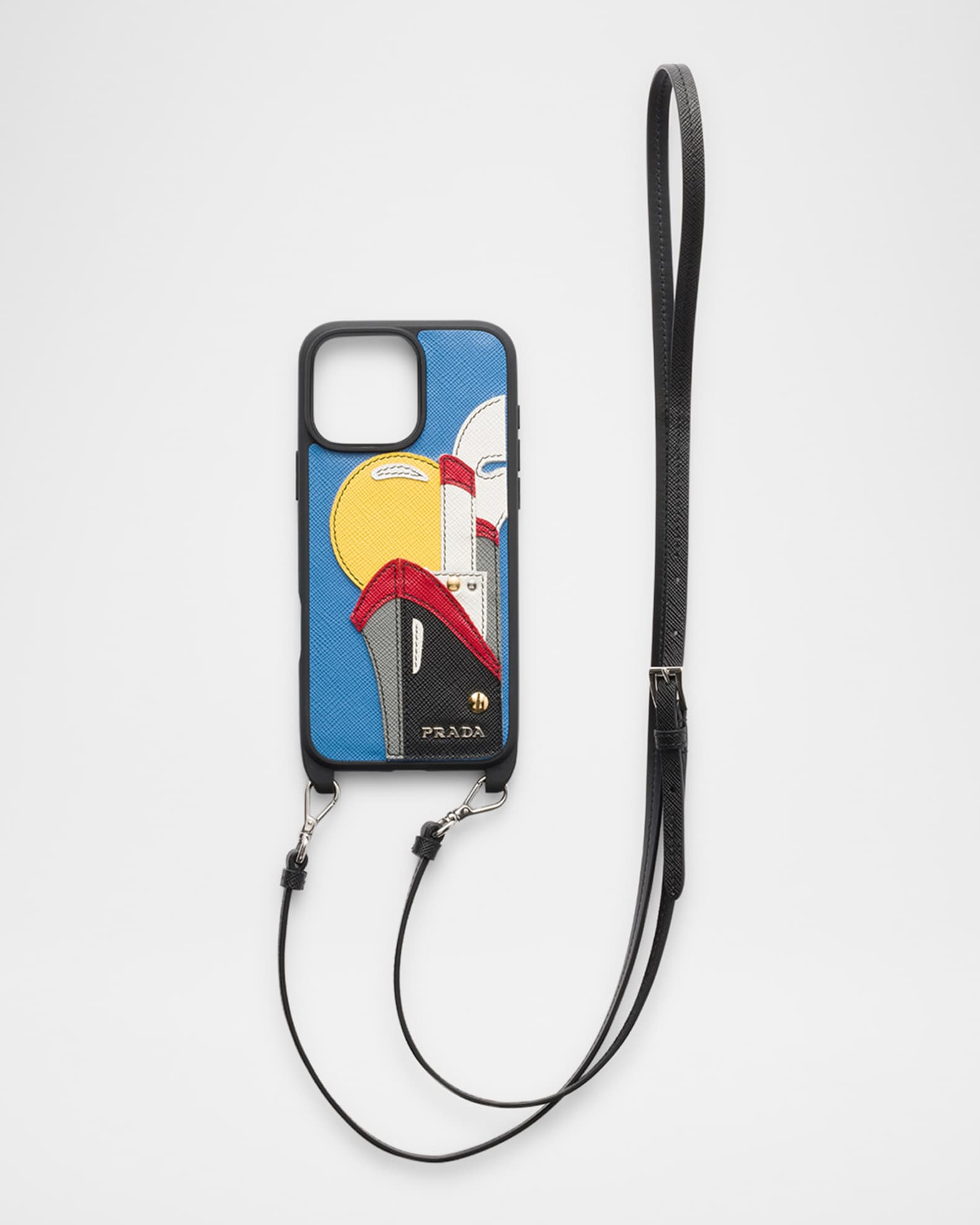 Prada Men's iPhone 16 Pro Max Steamboat Saffiano Leather Phone Case ...