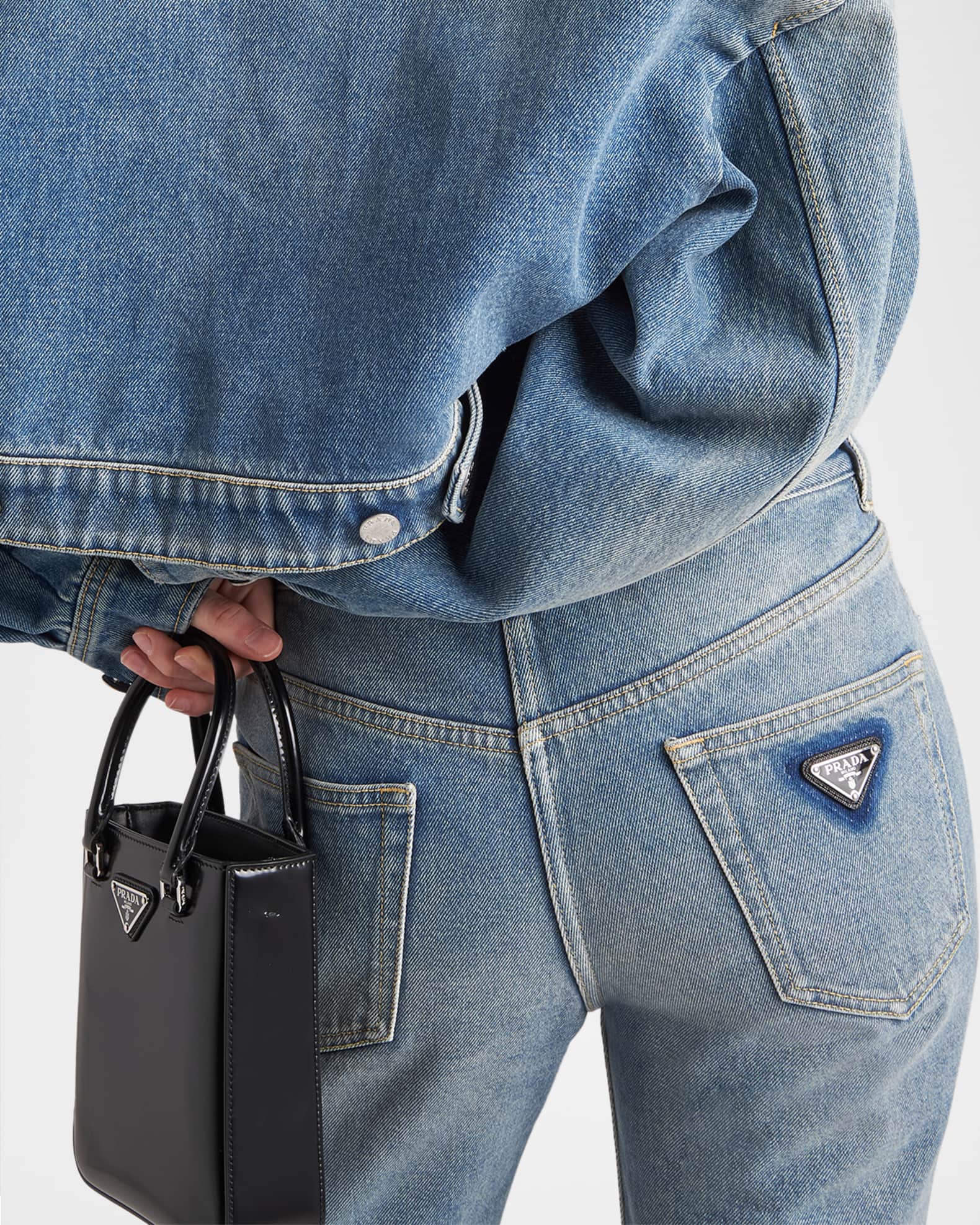 Prada Organic Denim Five-Pocket Jeans | Neiman Marcus