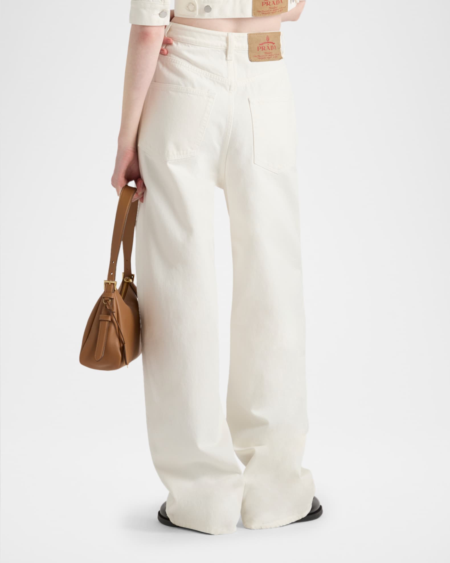 Prada Wide-Leg Denim Jeans | Neiman Marcus