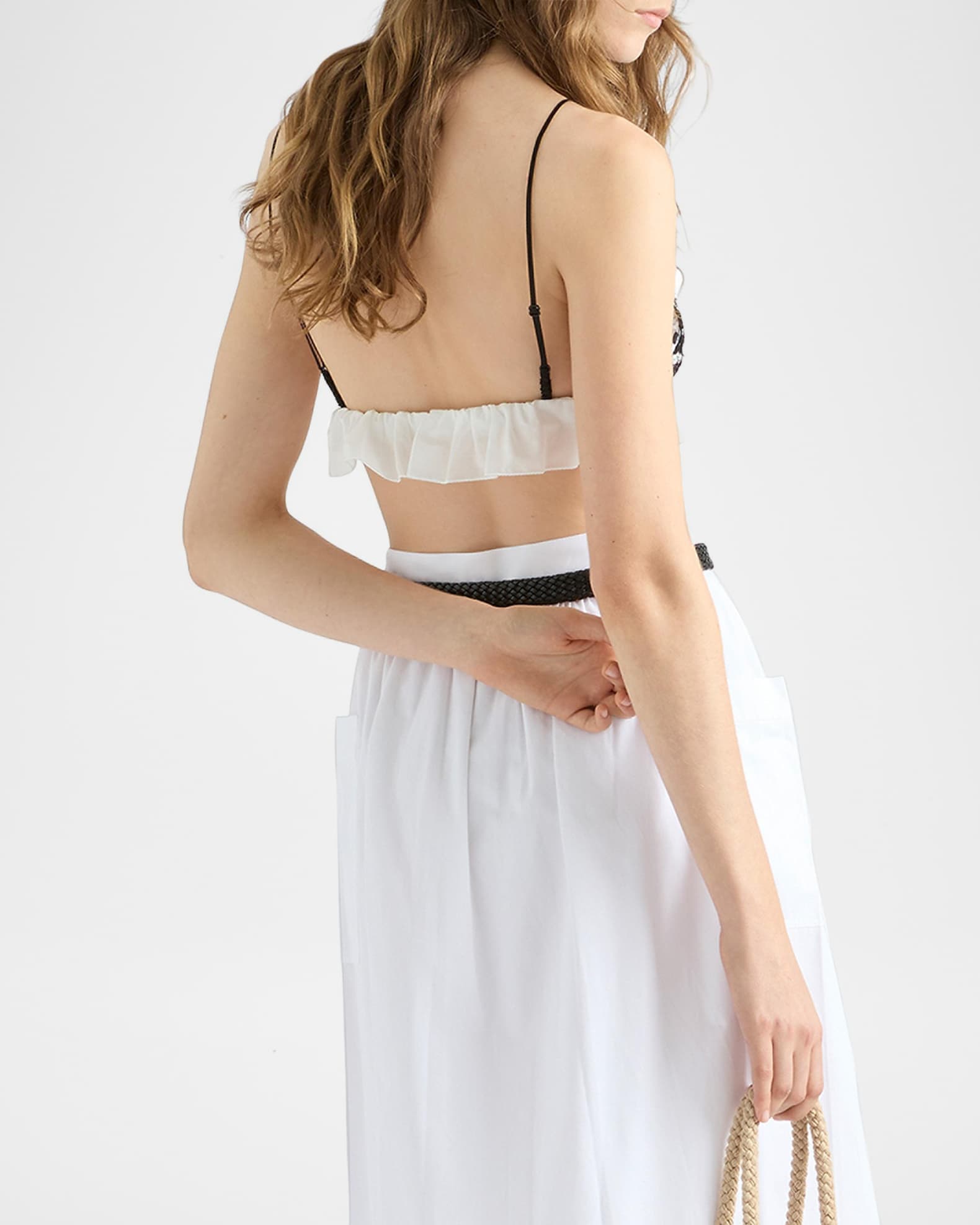 Prada Ruffle Lace Bralette | Neiman Marcus