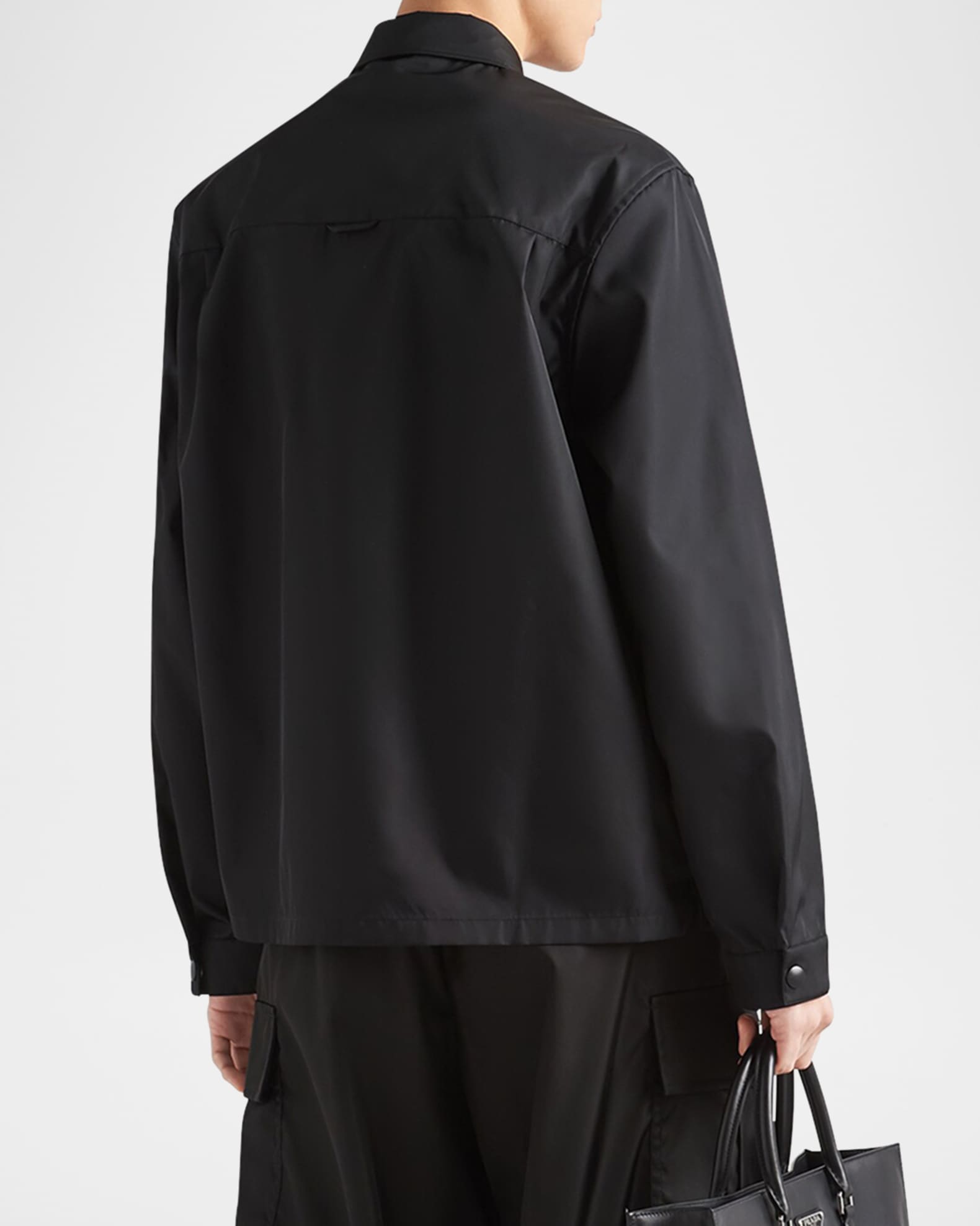 Prada Men's Re-Nylon Button-Front Shirt | Neiman Marcus