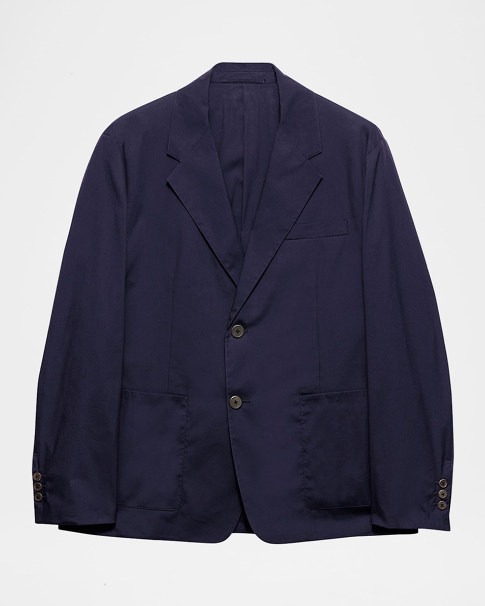 Prada Men's Solid Stretch Poplin Blazer | Neiman Marcus