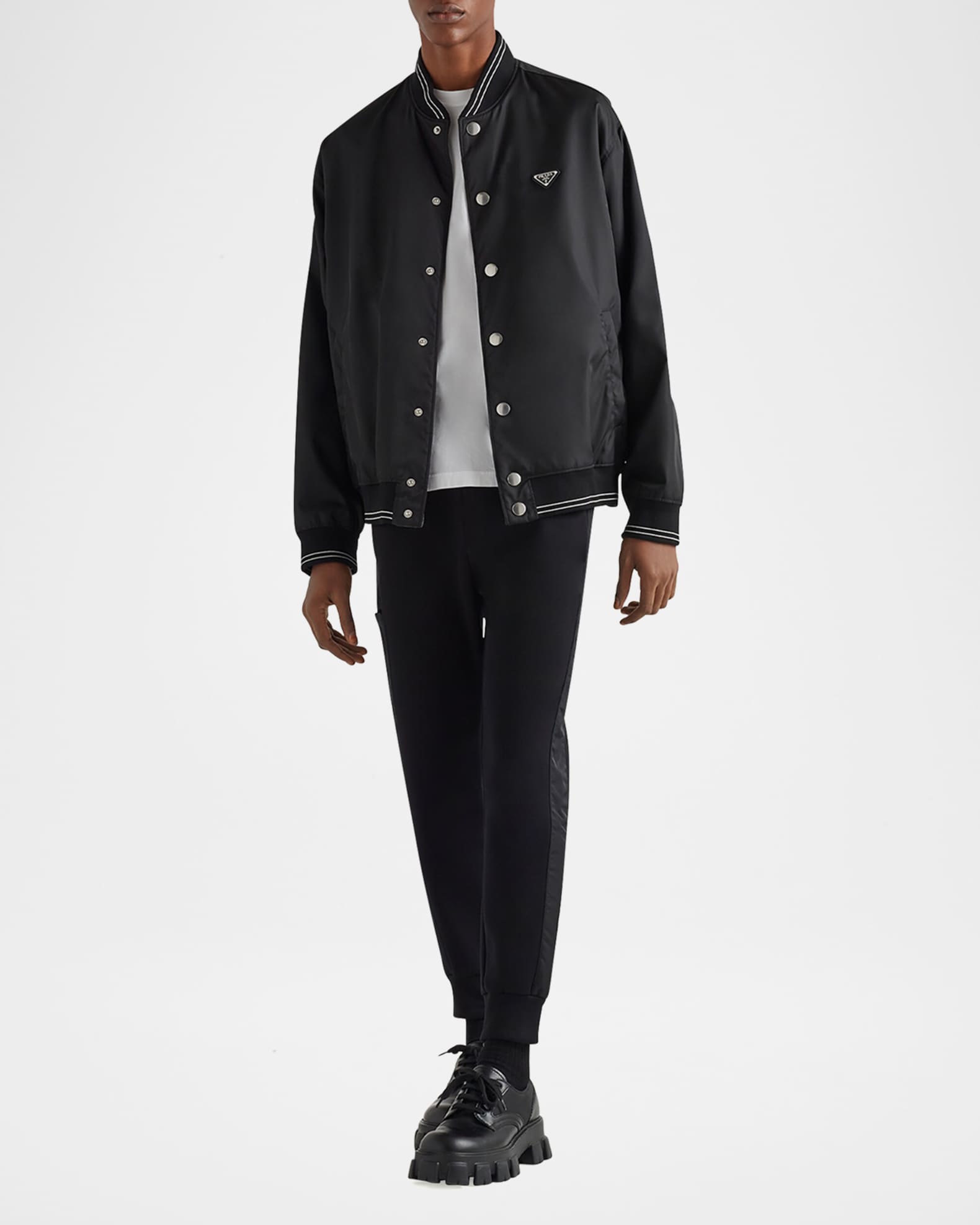 Prada Men's Sweatpants with Re-Nylon Details | Neiman Marcus
