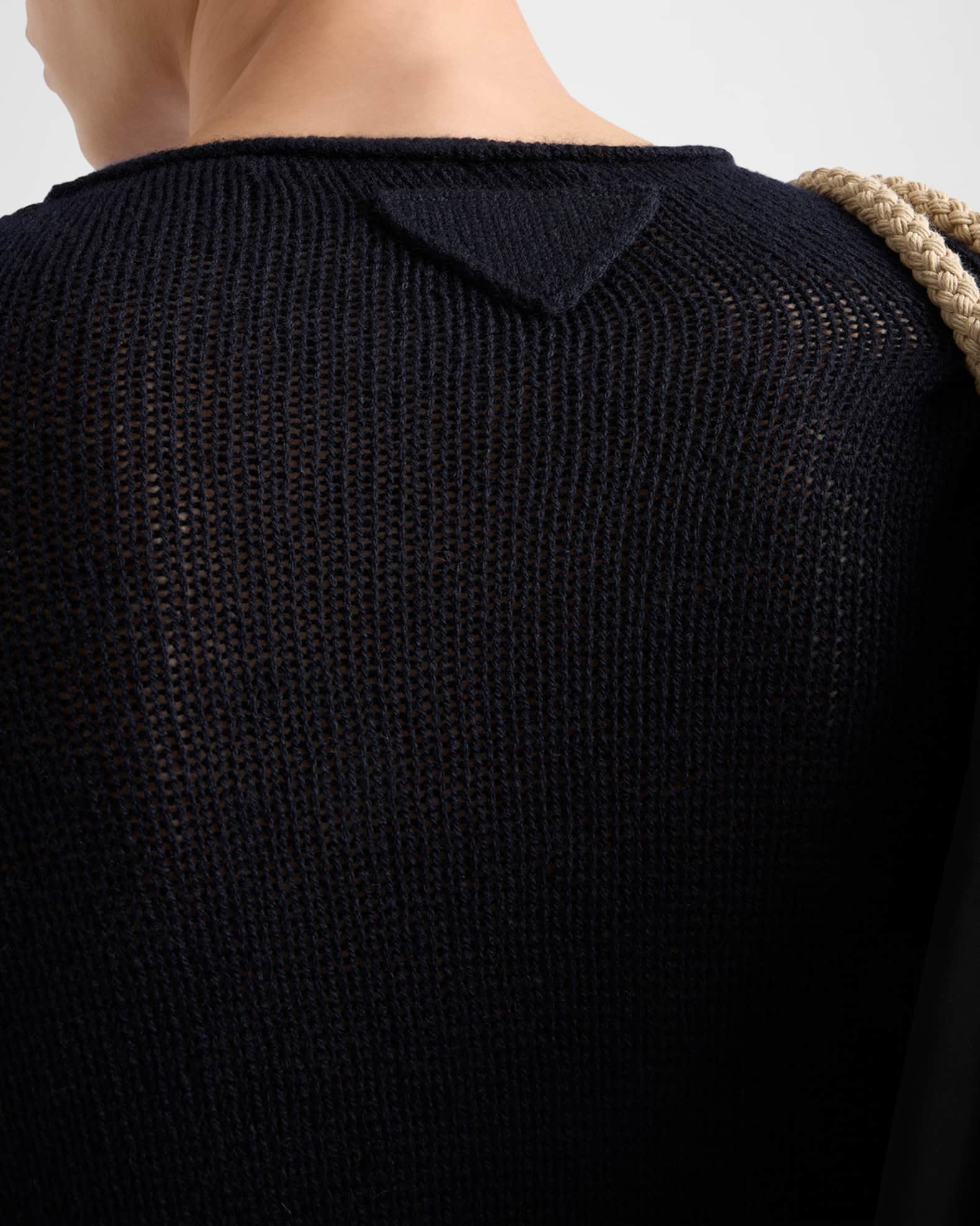 Prada Men's Short-Sleeve Cashmere Sweater | Neiman Marcus