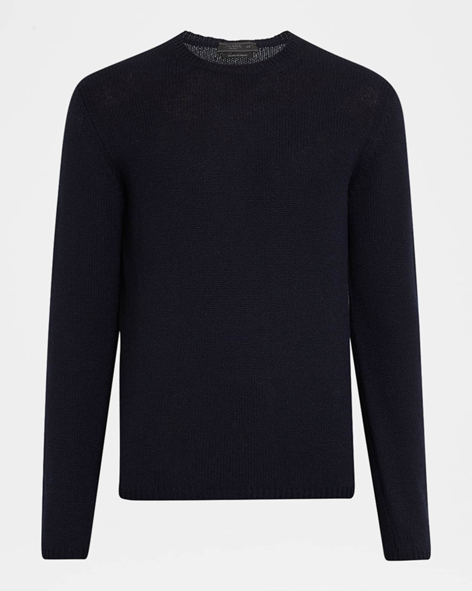 Prada Men's Cashmere Crewneck Sweater | Neiman Marcus