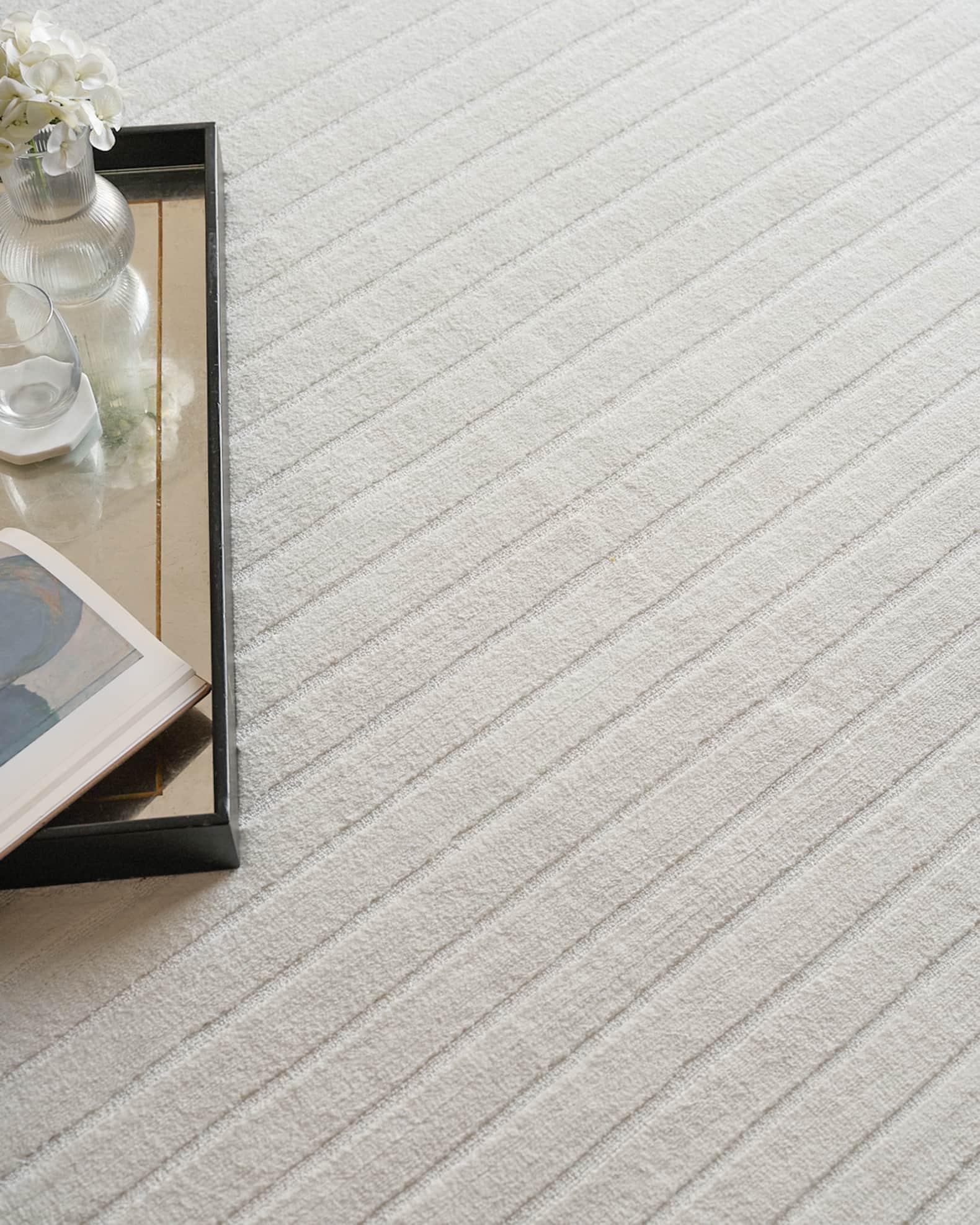 Exquisite Rugs Amani Hand-Loomed White Rug, 9' x 12' | Neiman Marcus