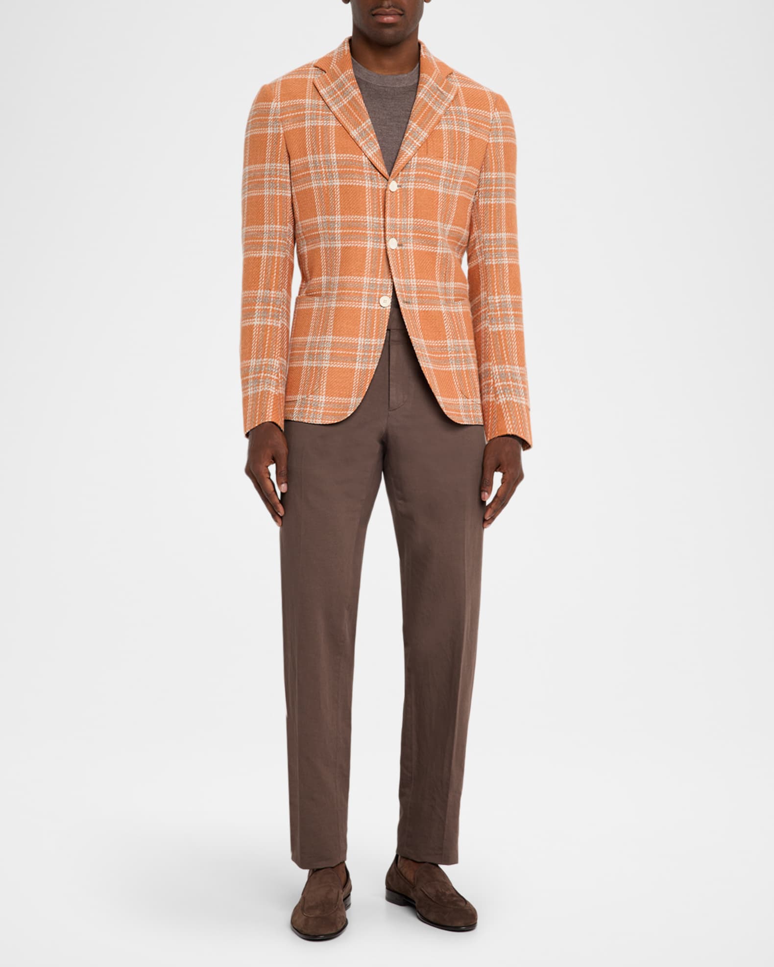 Sartorio Men's Wool and Silk Large Plaid Sport Coat | Neiman Marcus