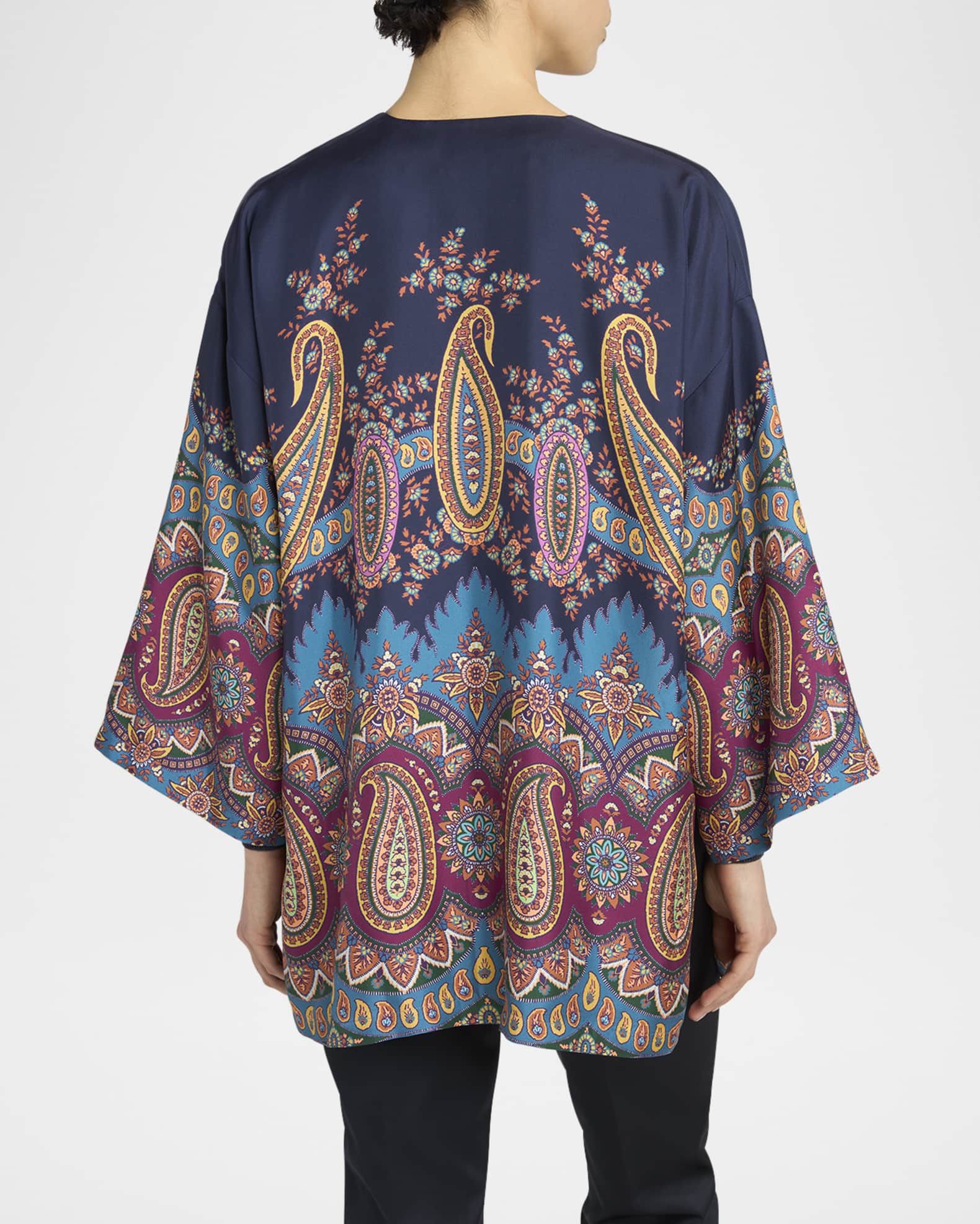 Etro Midnight Dream Silk Jacket | Neiman Marcus
