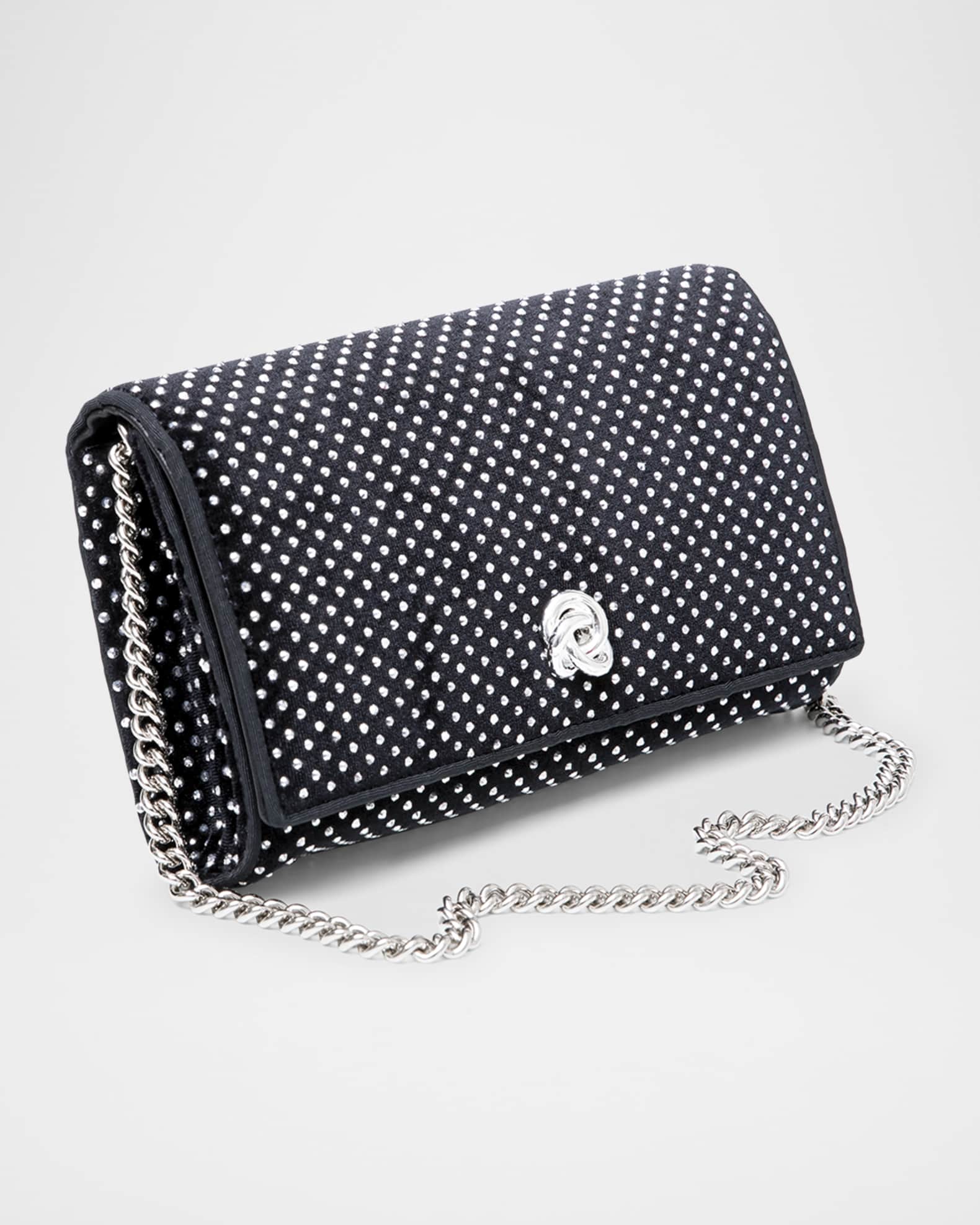 MICHELLE WILHITE Olivia Flap Rhinestone Clutch Bag | Neiman Marcus