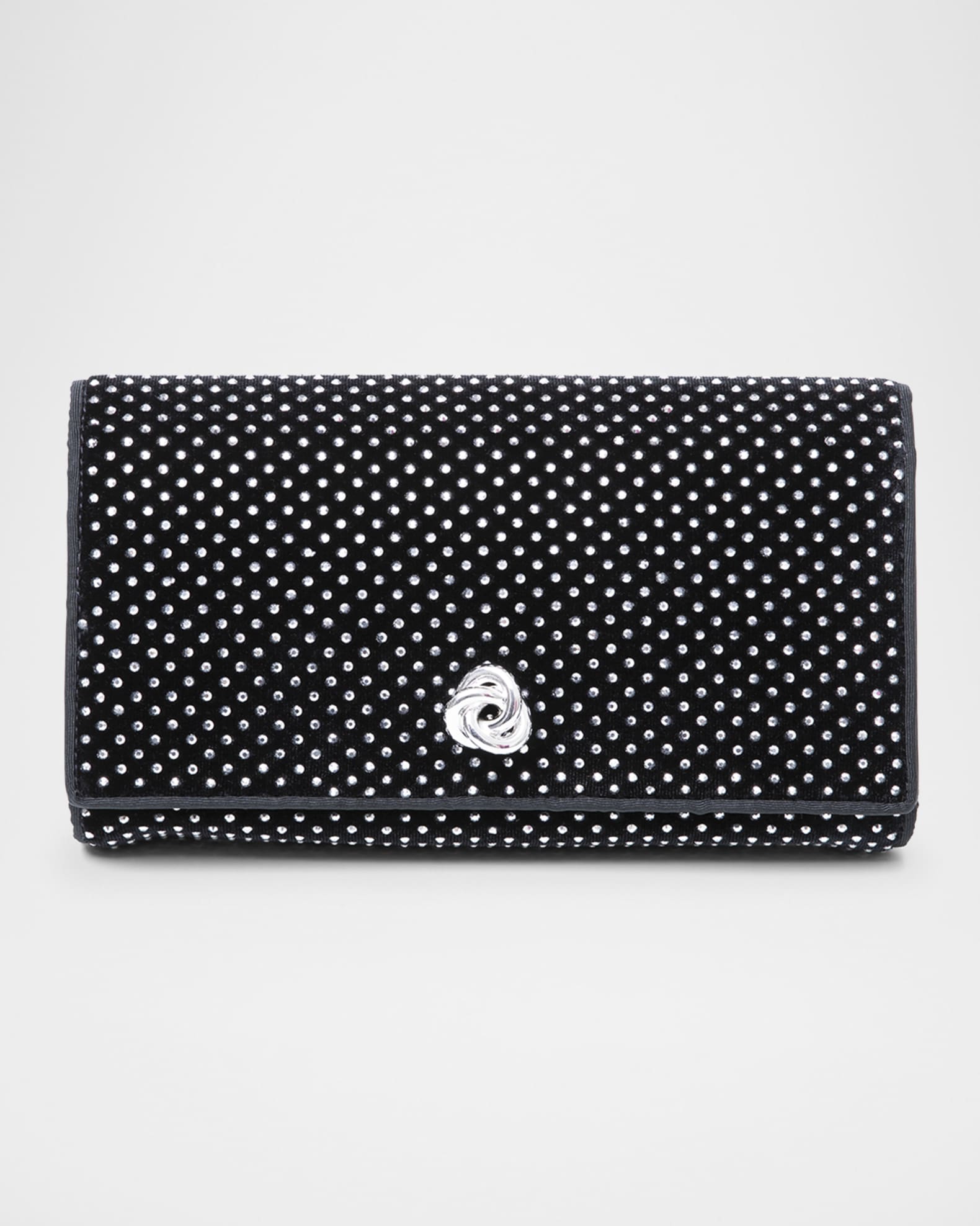 MICHELLE WILHITE Olivia Flap Rhinestone Clutch Bag | Neiman Marcus