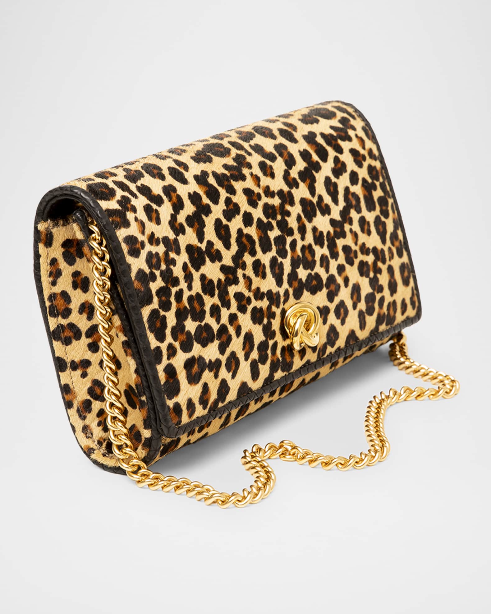 MICHELLE WILHITE Olivia Flap Calf Hair Clutch Bag | Neiman Marcus