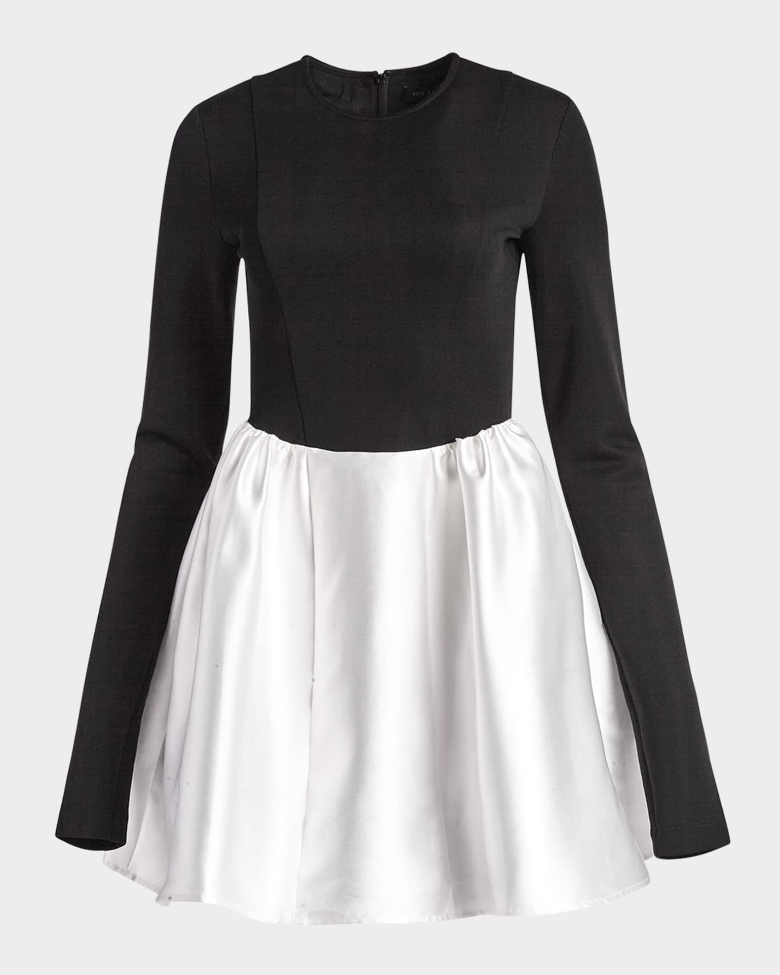 Kate Barton Clarissa Bicolor Fit-&-Flare Mini Dress | Neiman Marcus