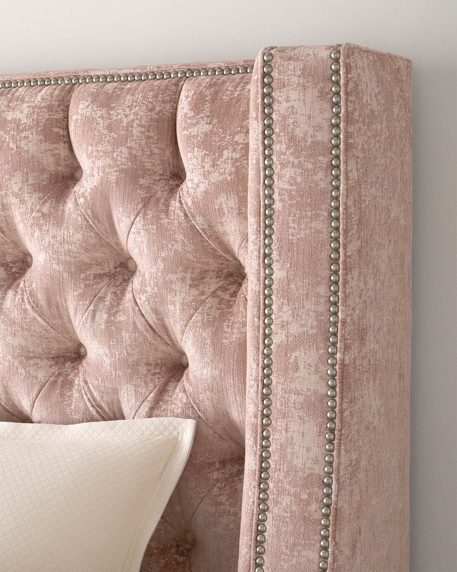 Massoud Rowenna Tufted King Shelter Bed | Neiman Marcus