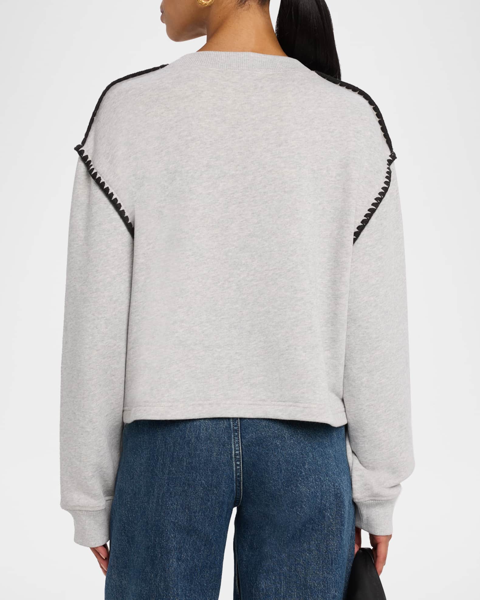 Rag & Bone Vintage Terry Blanket-Stitch Pullover | Neiman Marcus