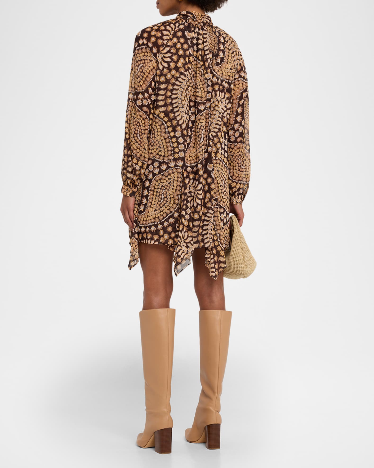 MISA Los Angeles Daisy Paisley Cindy Handkerchief Mini Dress | Neiman ...