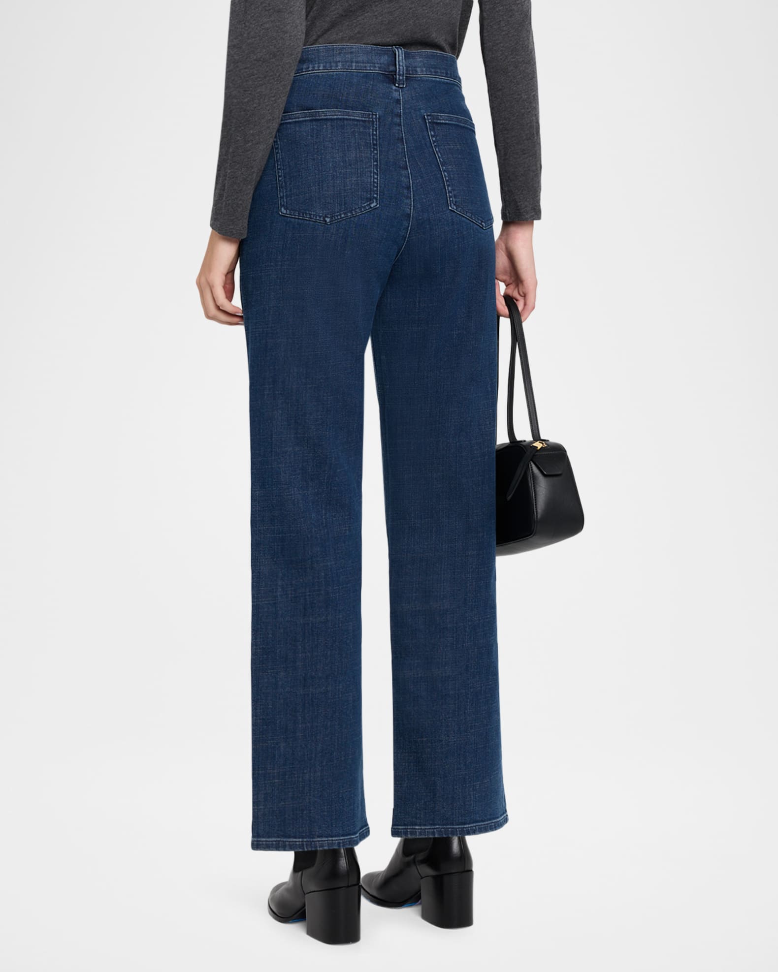 Eileen Fisher Straight-Leg Stretch Cotton Denim Jeans | Neiman Marcus