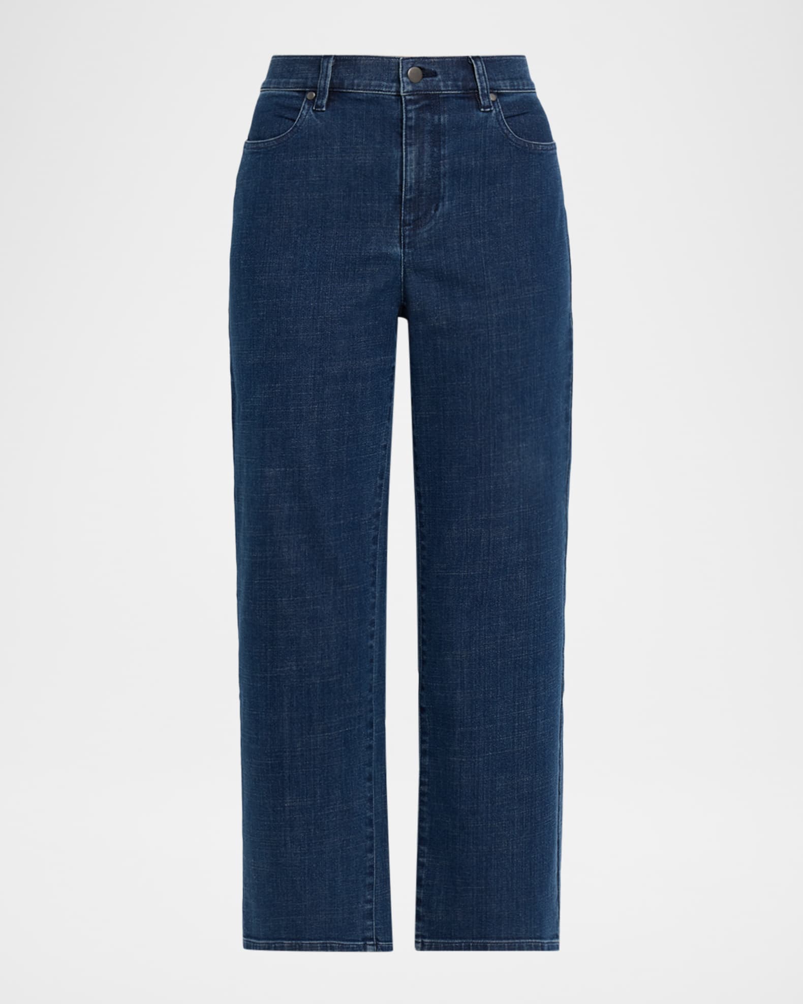 Eileen Fisher Straight-Leg Stretch Cotton Denim Jeans | Neiman Marcus