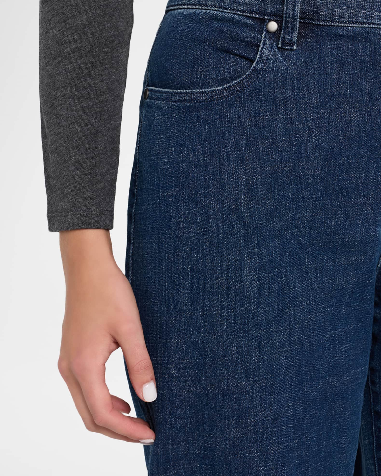 Eileen Fisher Straight-Leg Stretch Cotton Denim Jeans | Neiman Marcus