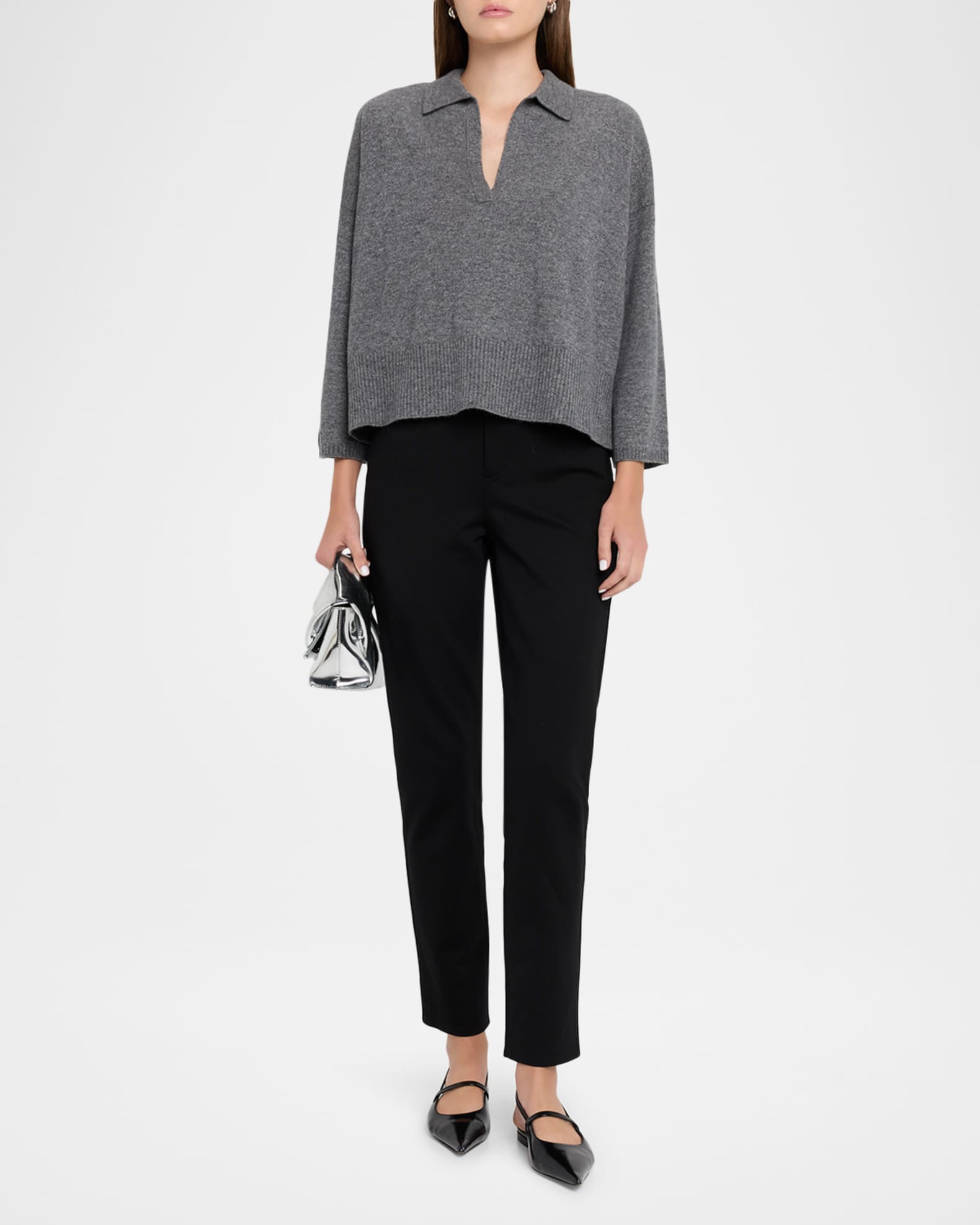 Eileen Fisher Boxy Italian Cashmere Sweater | Neiman Marcus