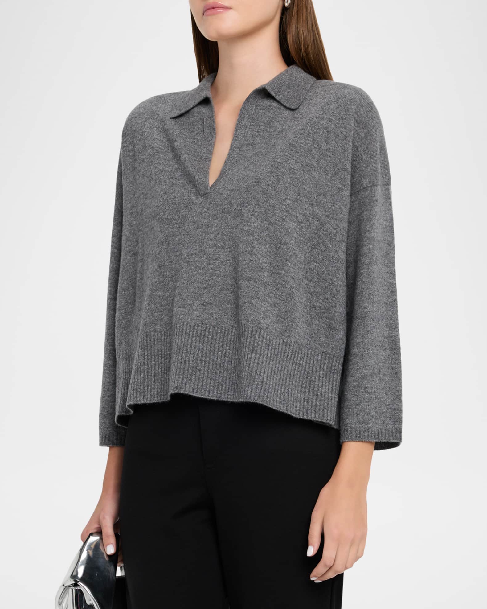 Eileen Fisher Boxy Italian Cashmere Sweater | Neiman Marcus