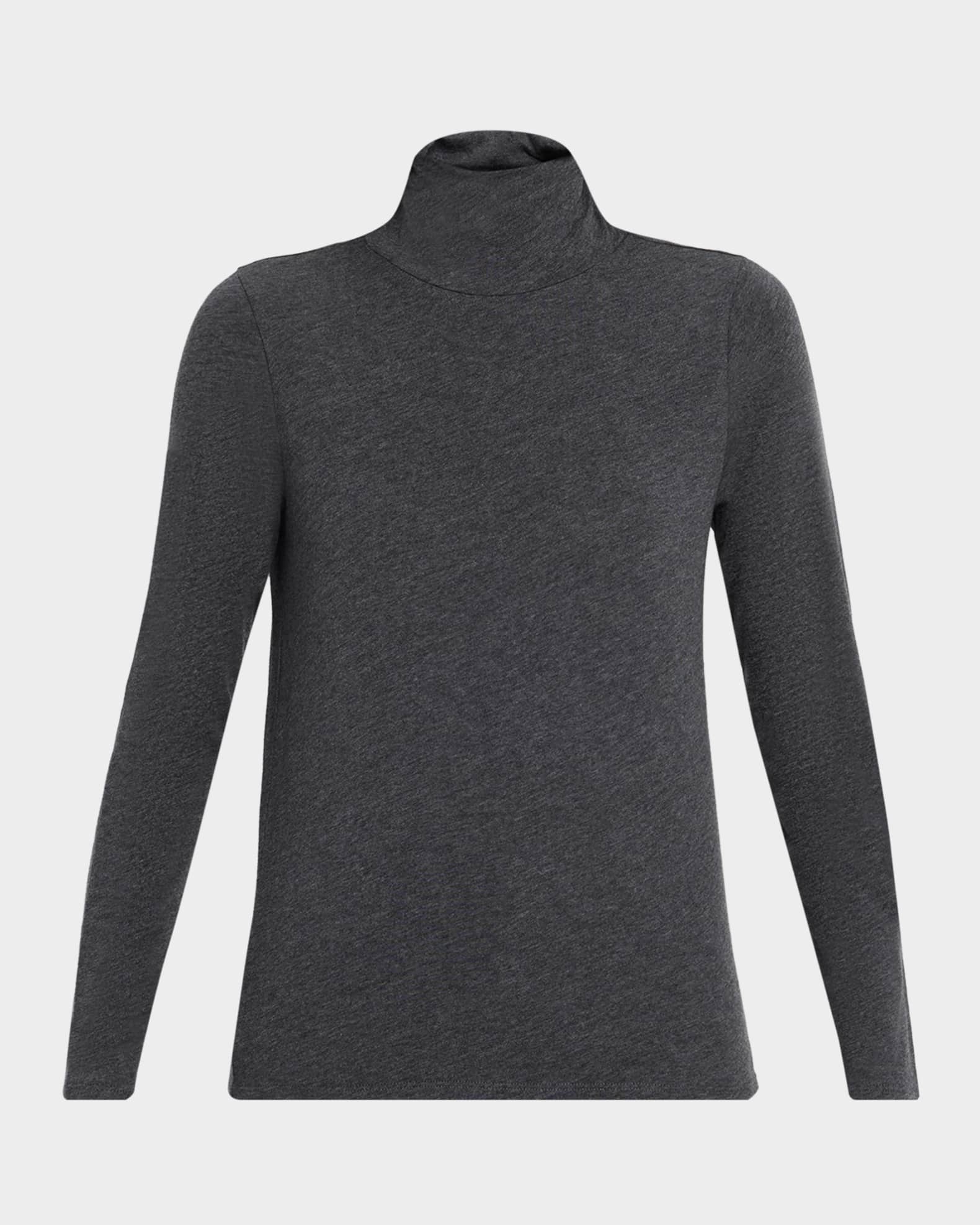 Eileen Fisher Melange Sheer Knit Turtleneck Sweater | Neiman Marcus