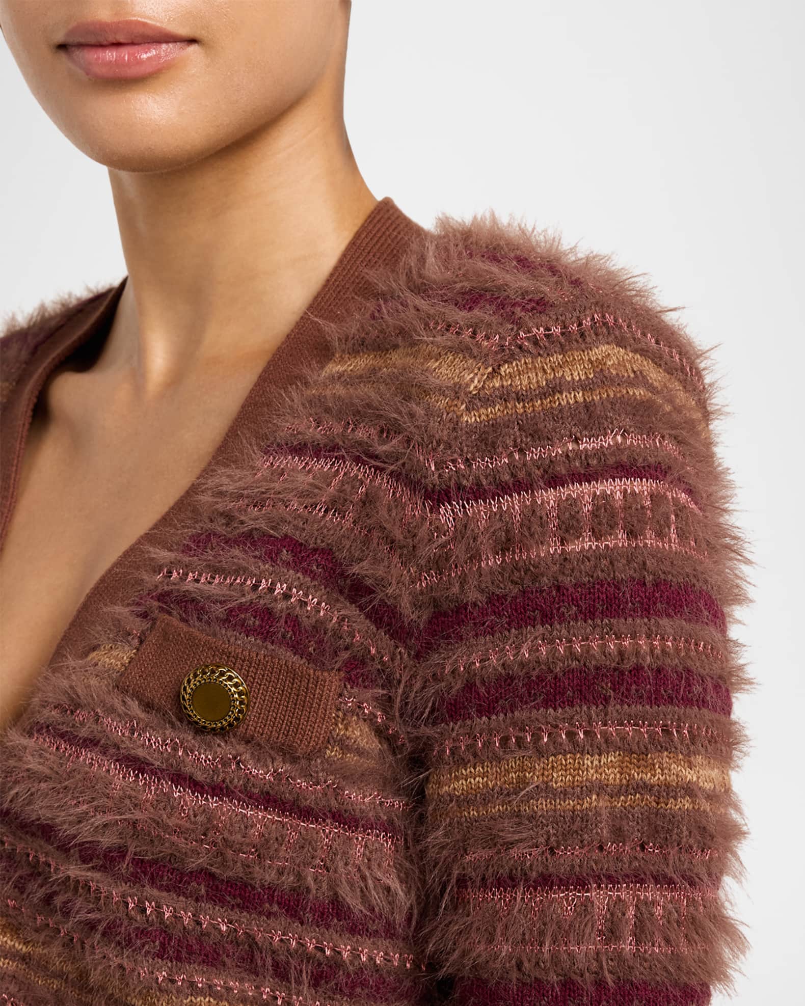 L'Agence Ariadne Mixed Stripe Cardigan | Neiman Marcus