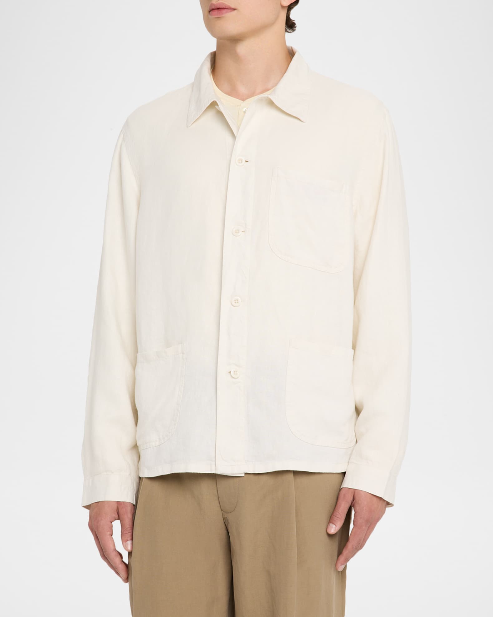 Polo Ralph Lauren Men's Linen Utility Jacket | Neiman Marcus