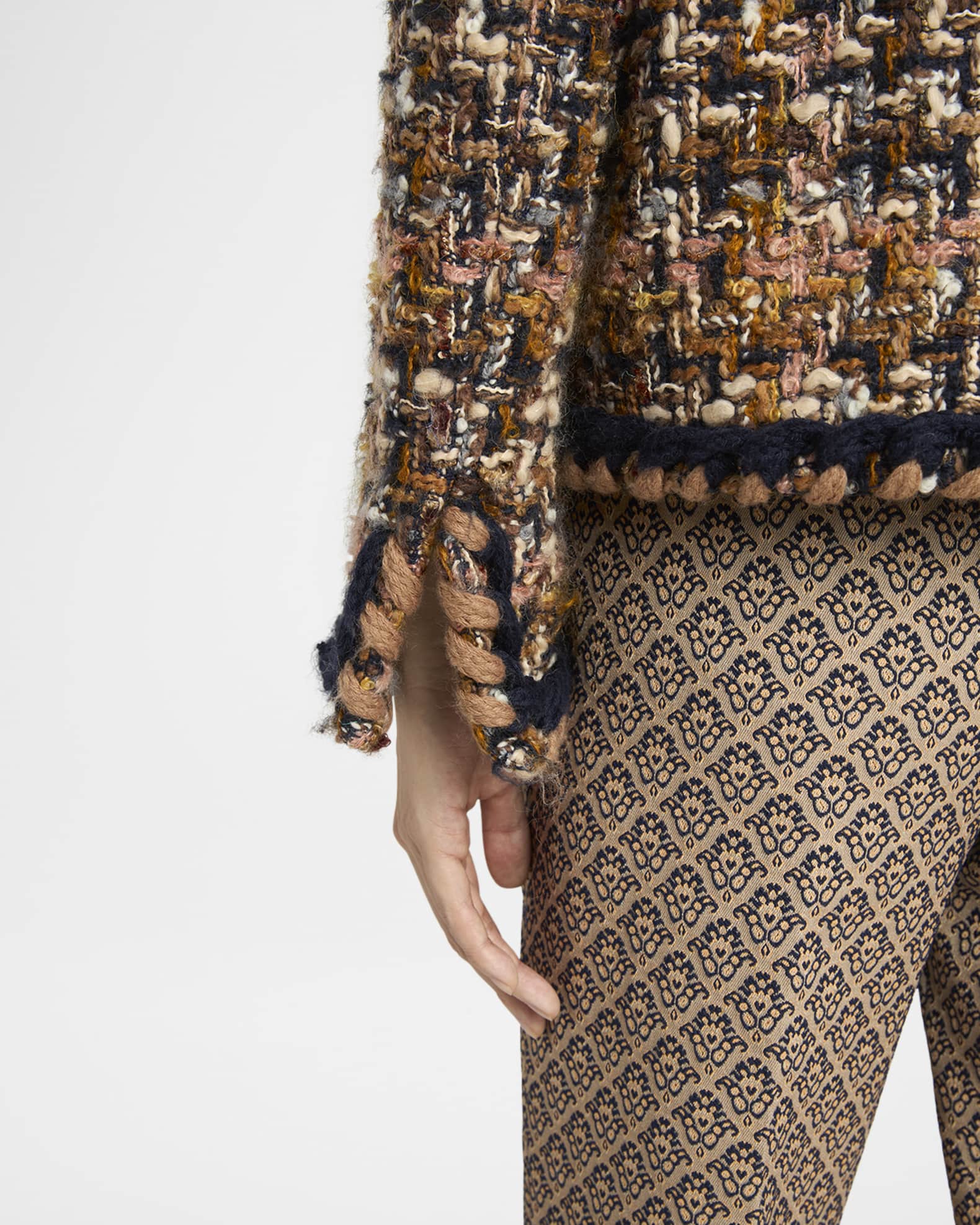 Etro Metallic Tweed Double-Breasted Jacket | Neiman Marcus