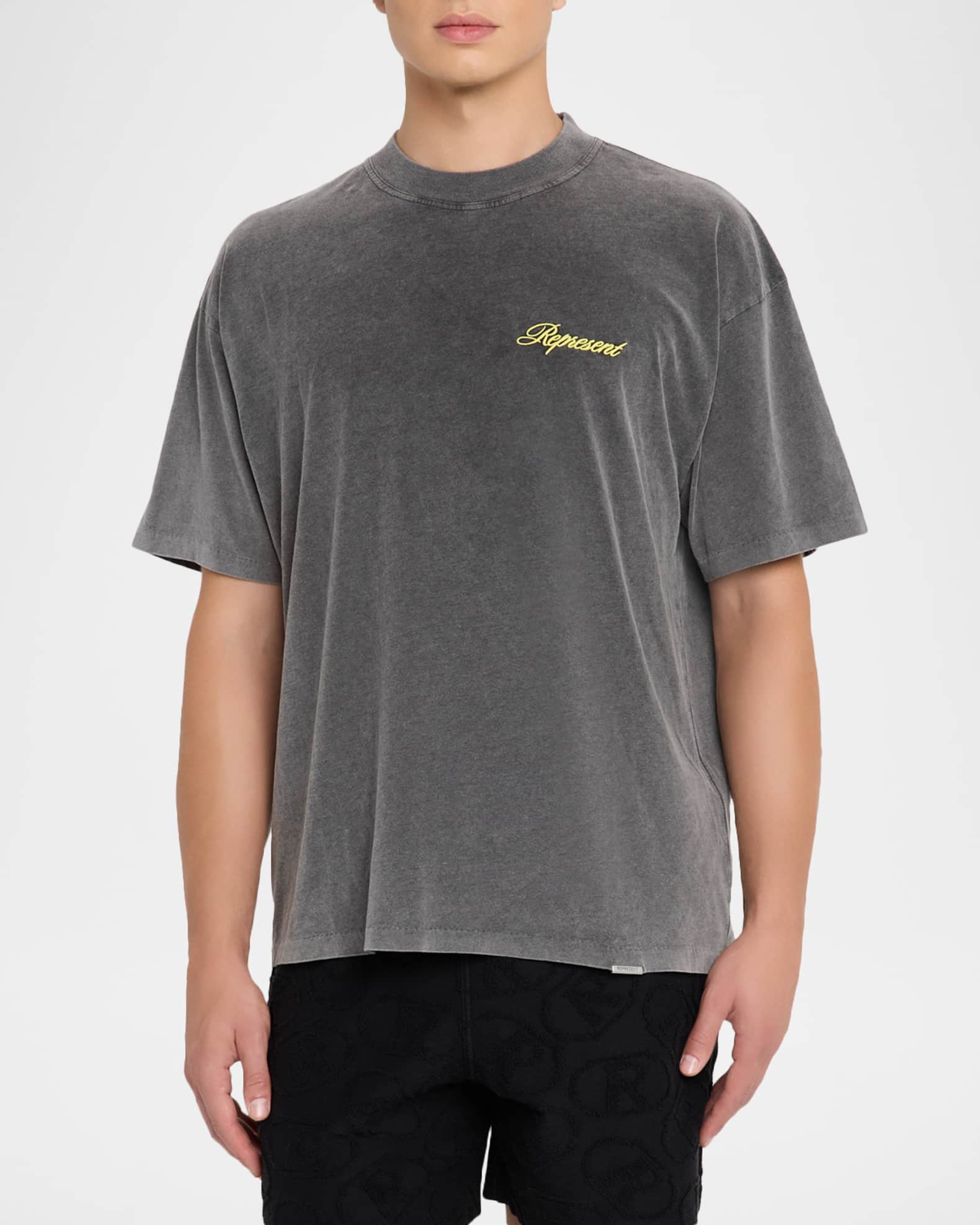 REPRESENT Men's Script Logo Cotton T-Shirt | Neiman Marcus