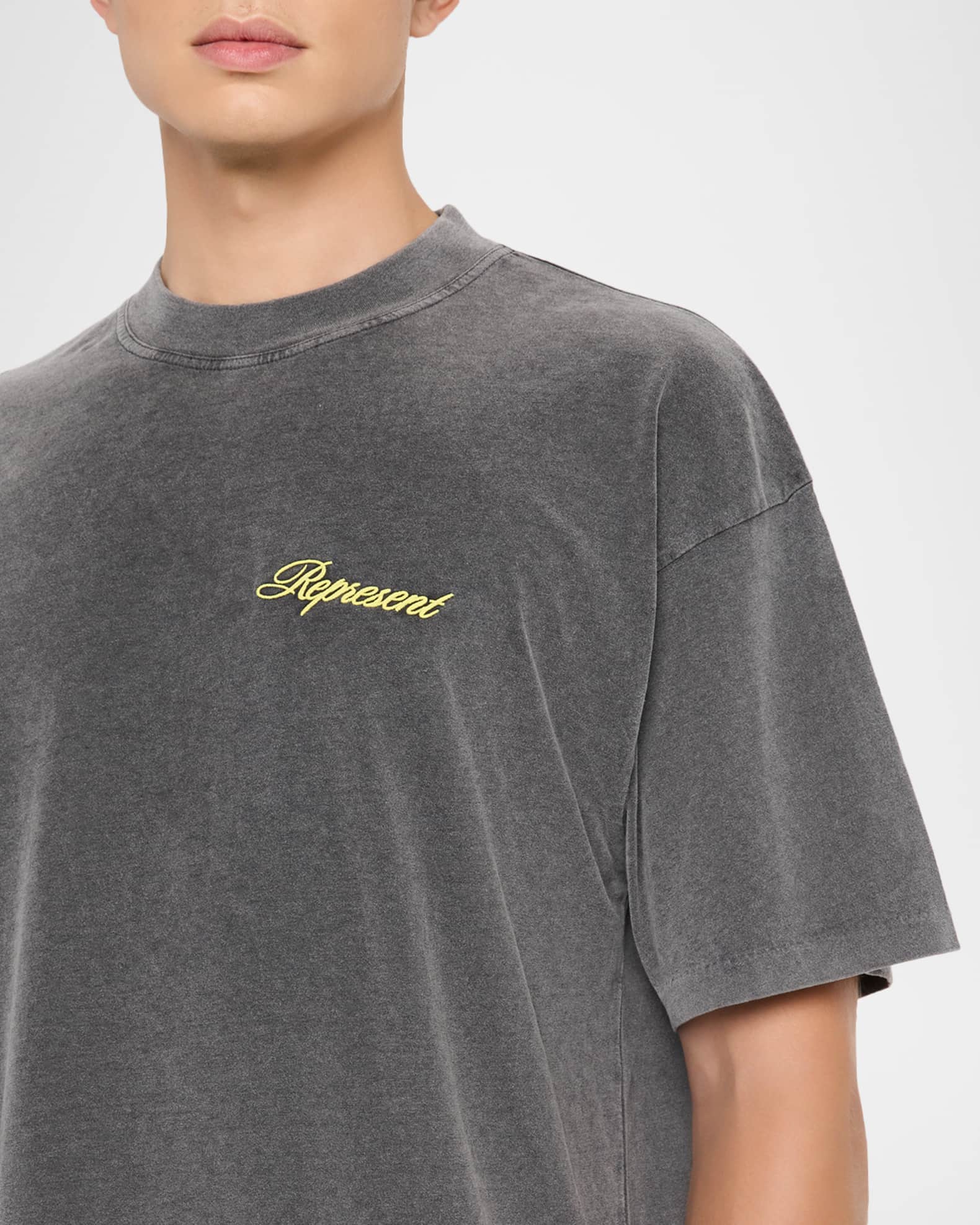 REPRESENT Men's Script Logo Cotton T-Shirt | Neiman Marcus