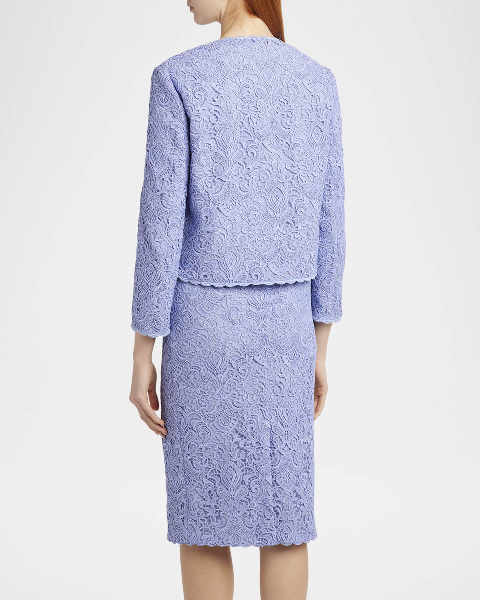 Etro Lace Single-Breasted Crop Jacket | Neiman Marcus