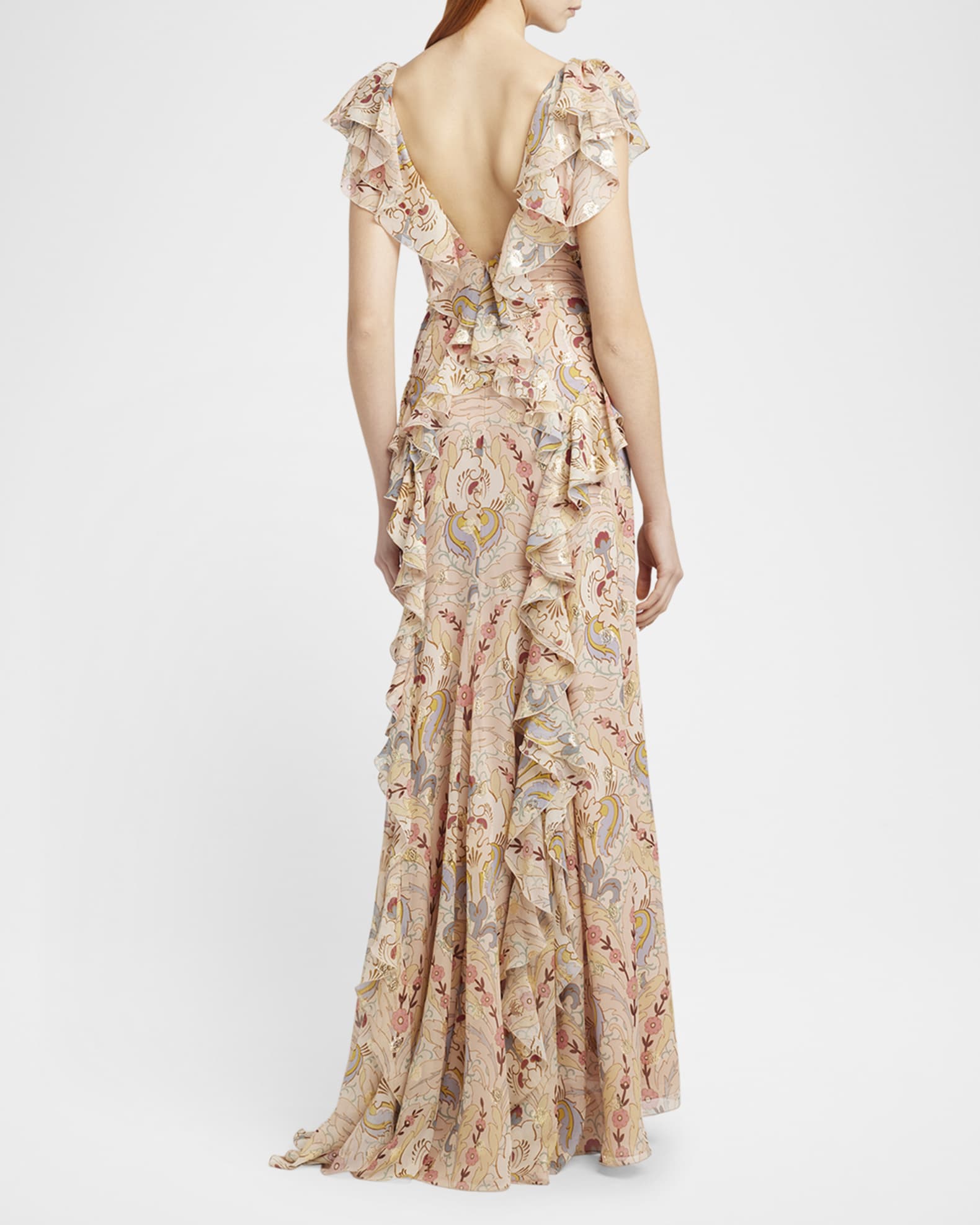 Etro Fiesta Fil Coupe Ruffle Gown | Neiman Marcus