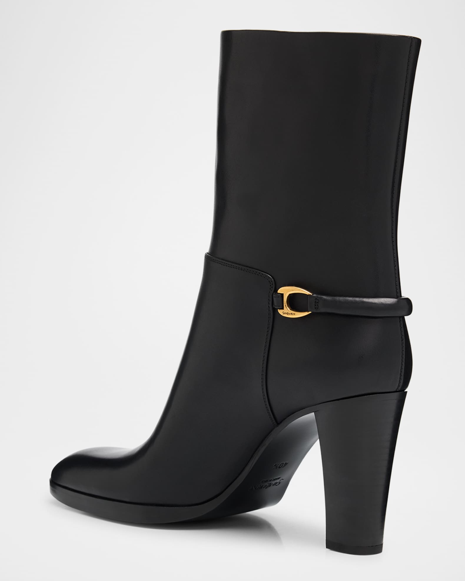 Saint Laurent Sulpice Smooth Leather Booties | Neiman Marcus