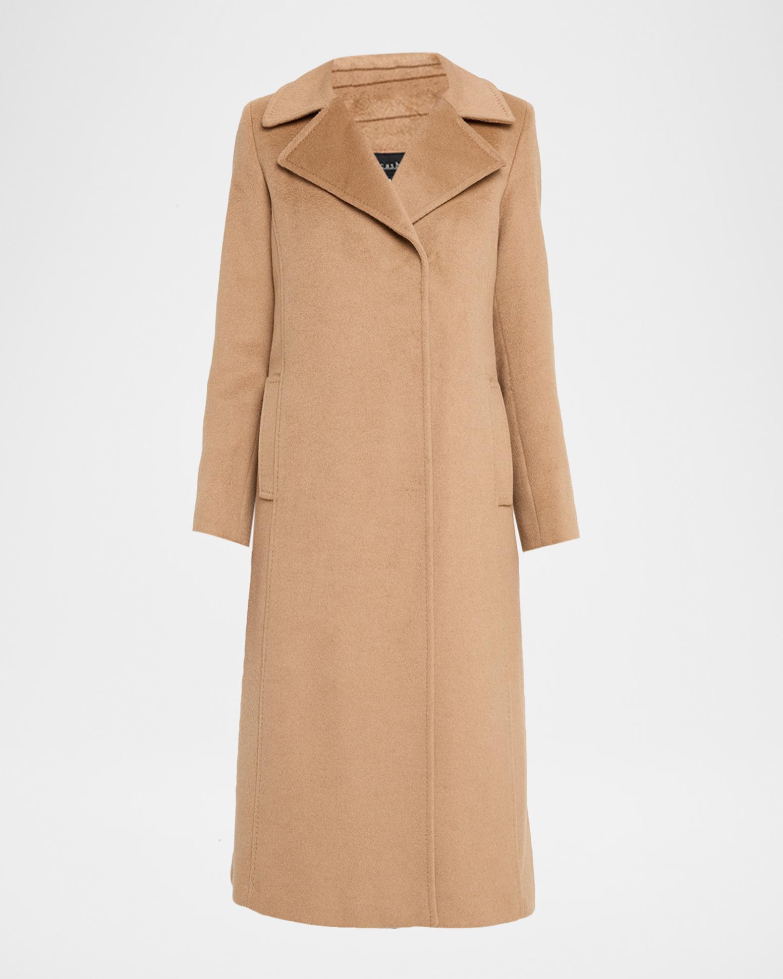 Sofia Cashmere Pure Baby Camel Hair Asymmetrical Long Coat | Neiman Marcus