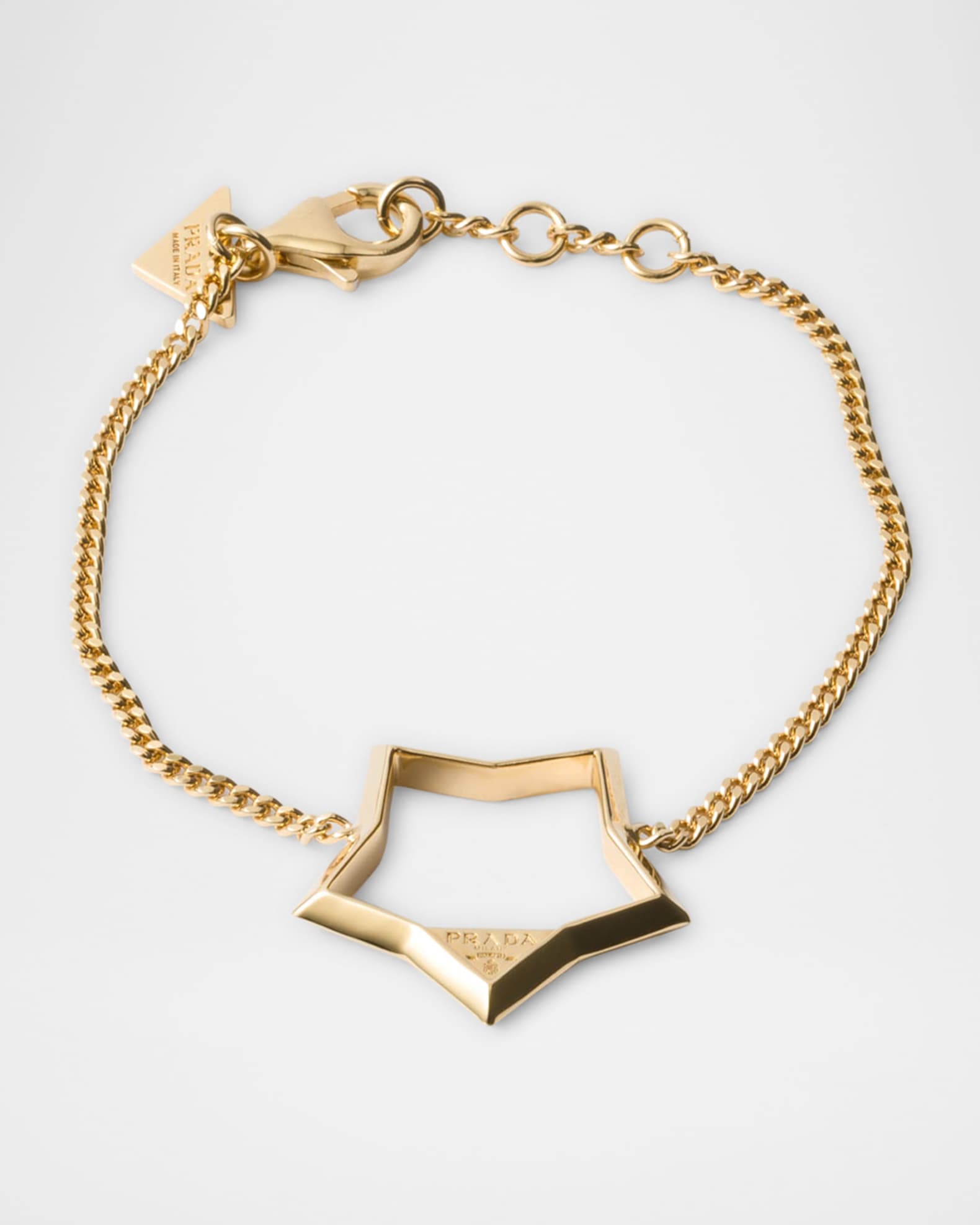 Prada Star Brass Chain Bracelet | Neiman Marcus