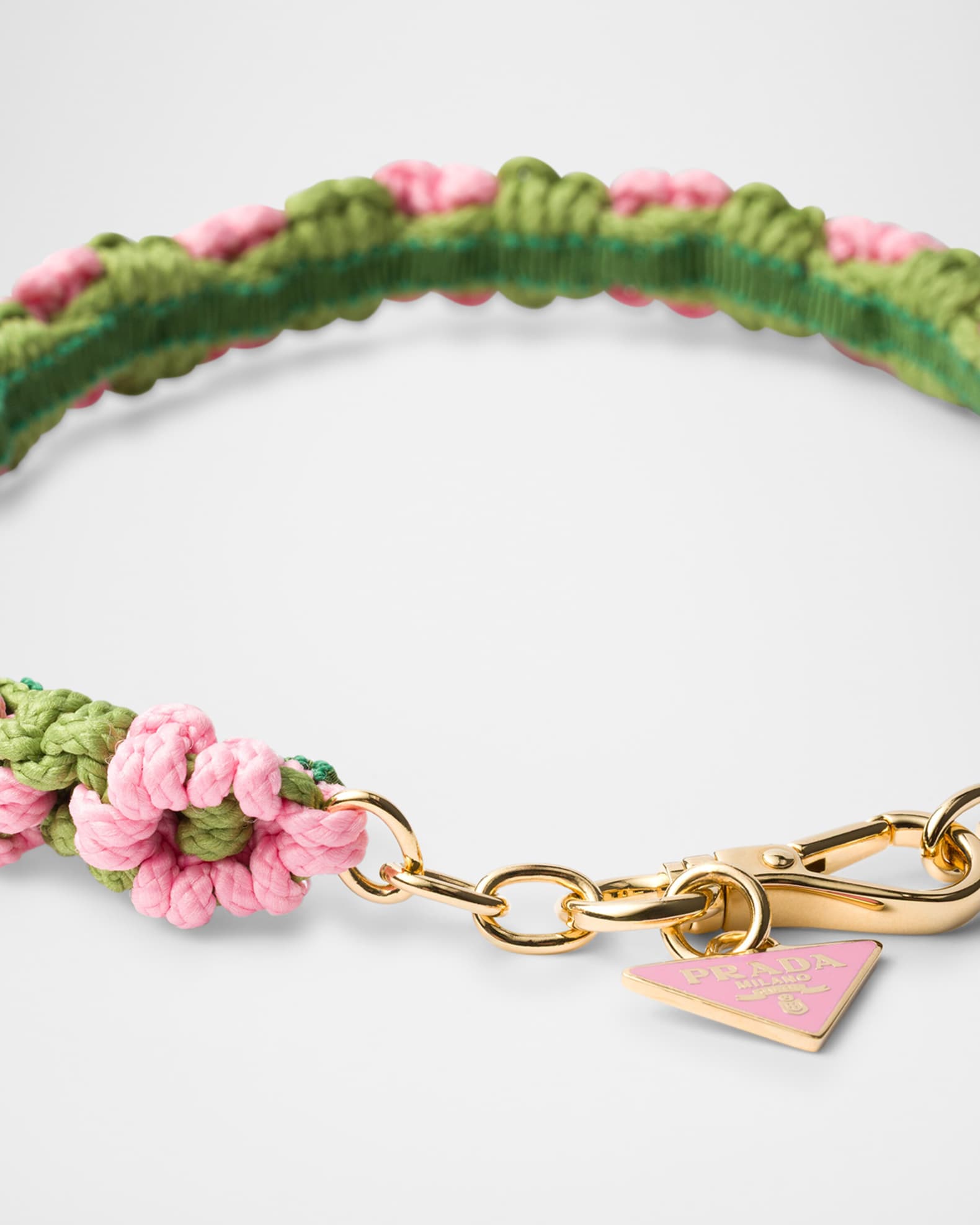 Prada Flower Braided Cord Choker Necklace | Neiman Marcus