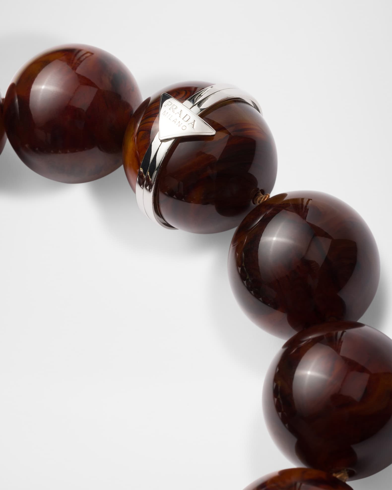 Prada Plexiglass And Brass Choker Necklace | Neiman Marcus