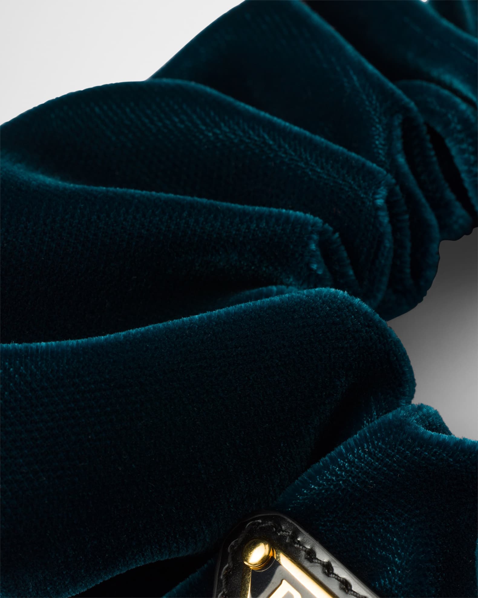 Prada Triangle Velvet Scrunchie | Neiman Marcus