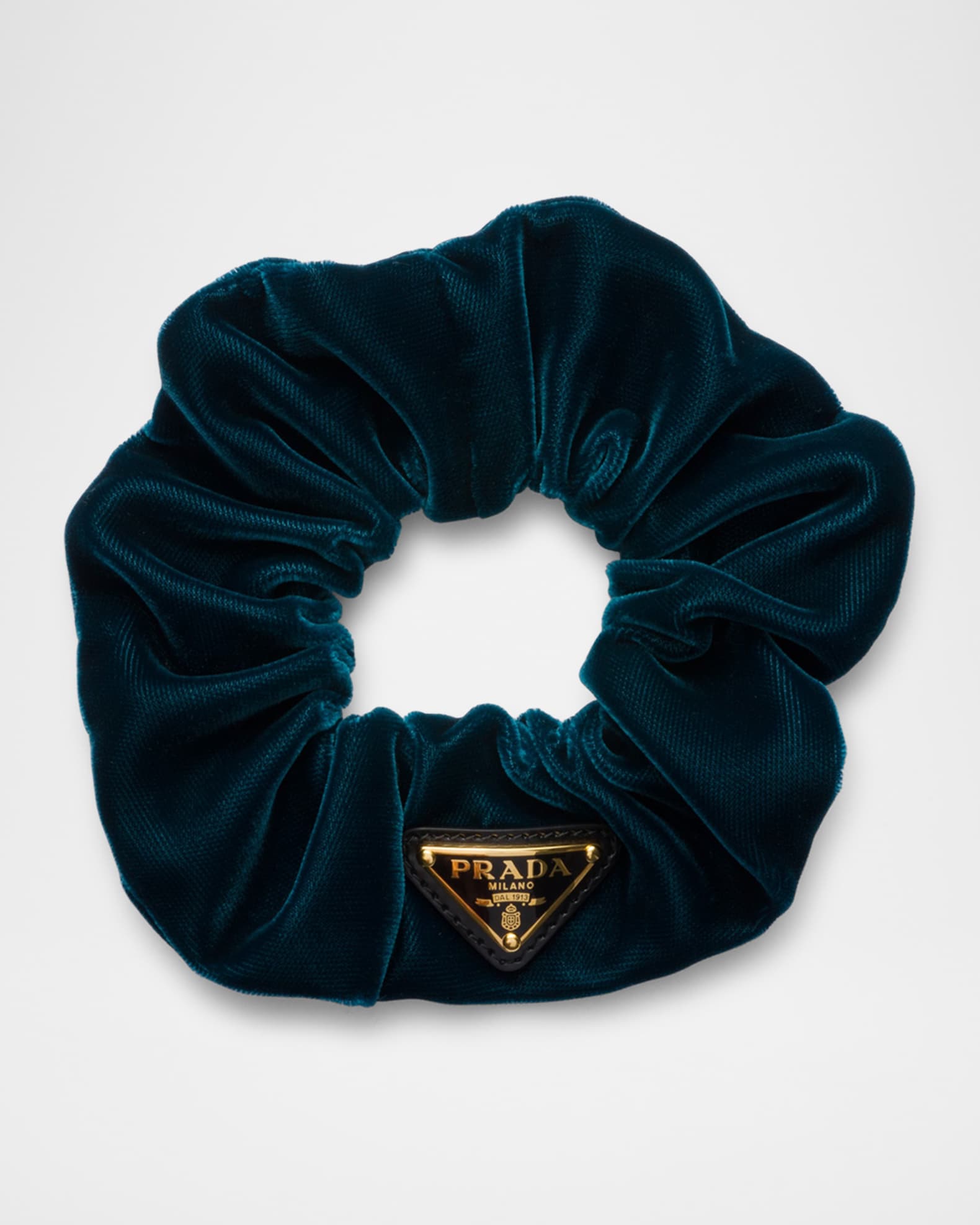 Prada Triangle Velvet Scrunchie | Neiman Marcus