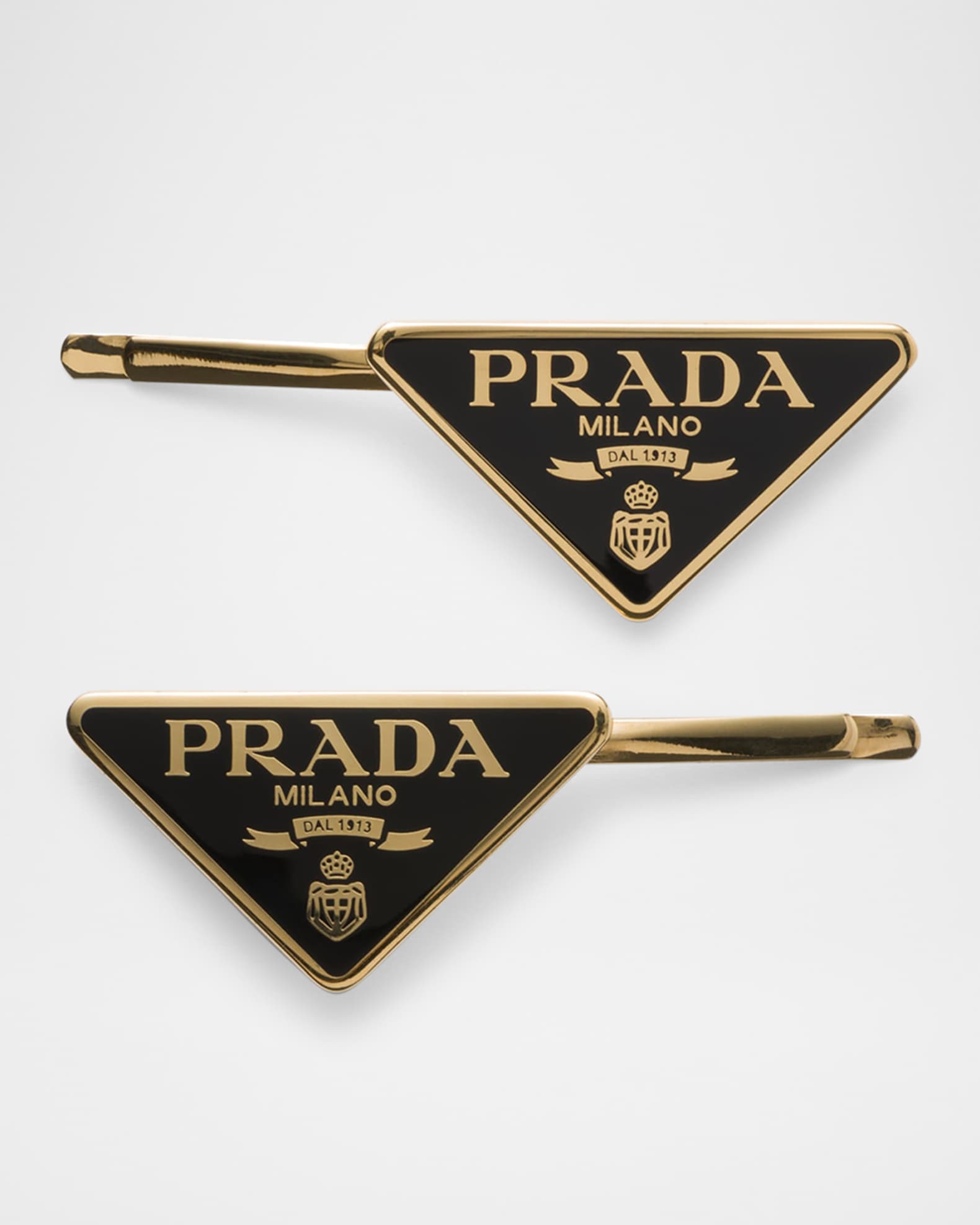 Prada Metal Triangle Bobby Pins | Neiman Marcus