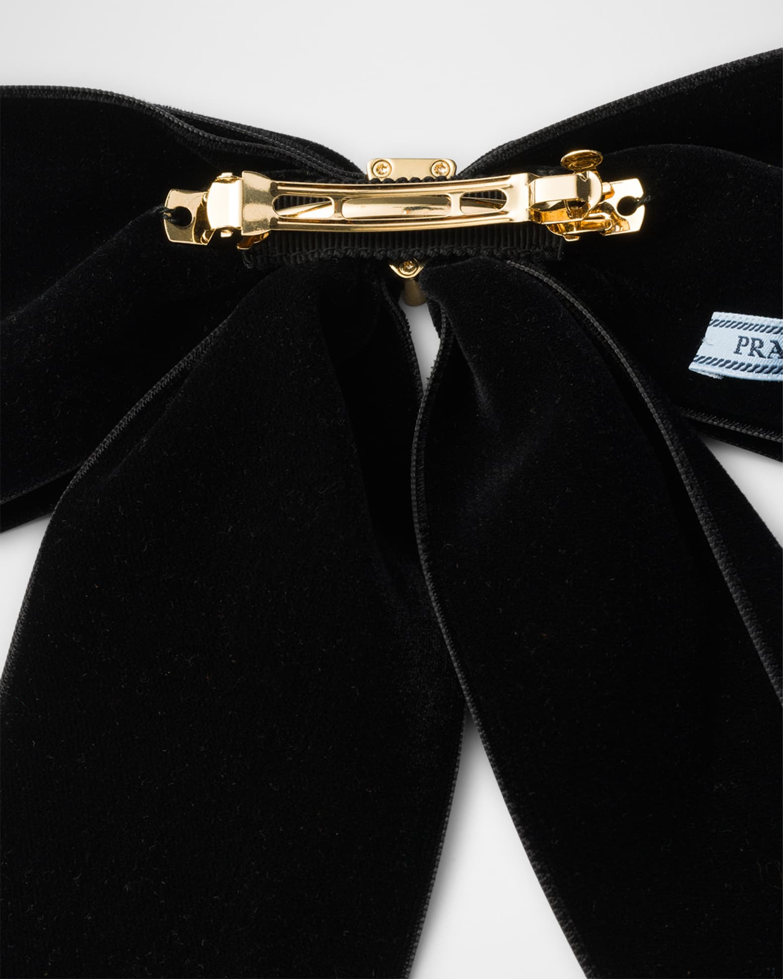 Prada Triangle Velvet Hair Bow | Neiman Marcus
