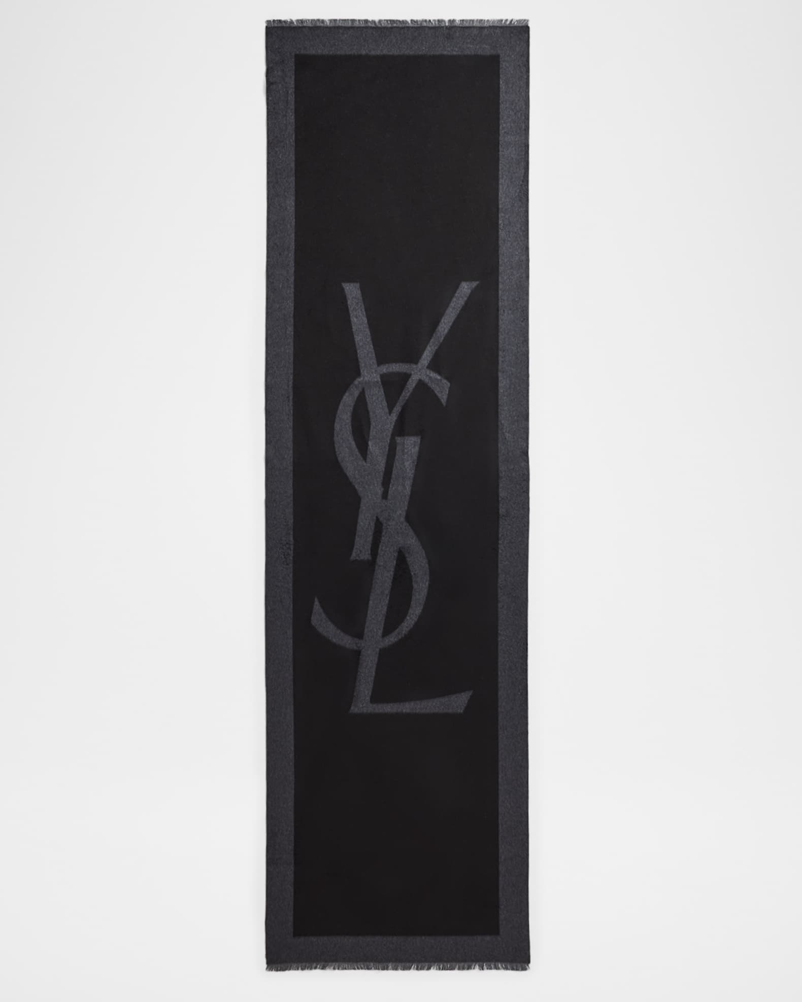 Saint Laurent YSL Large Silk Scarf | Neiman Marcus