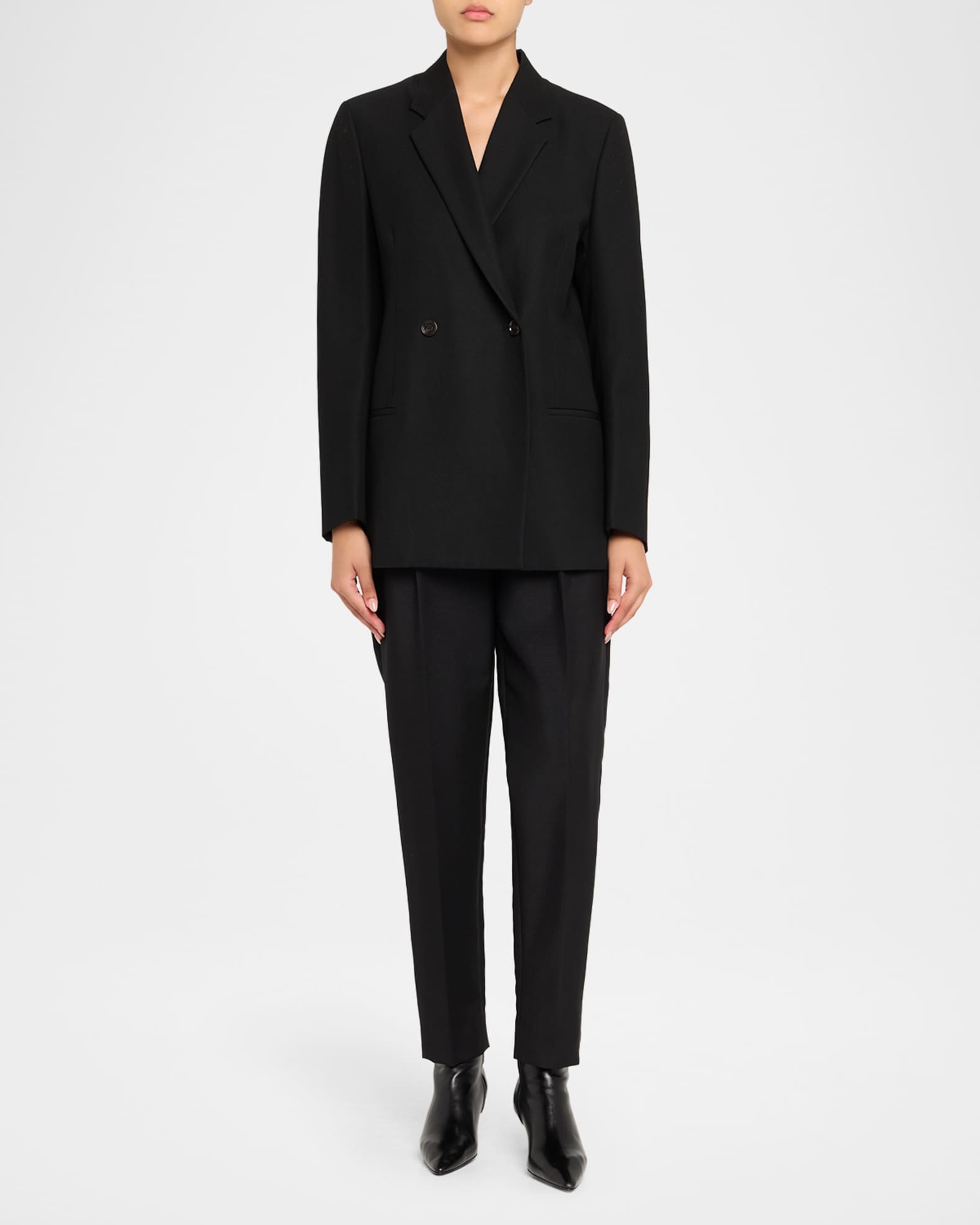 Prada Triangle Logo Leather Kitten-Heel Booties | Neiman Marcus