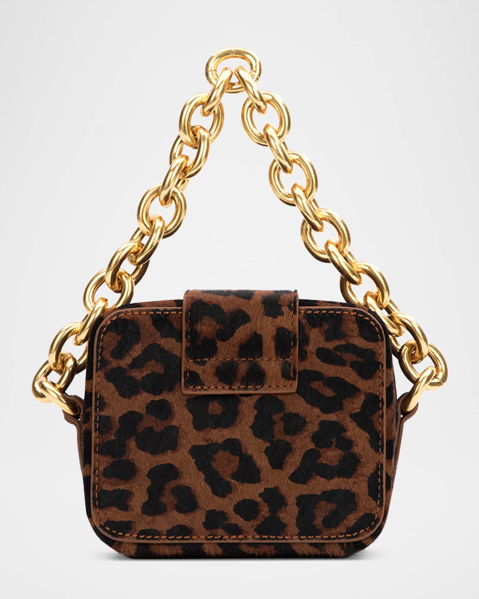 Brandon Blackwood Marlo Leopard-Print Calf Hair Top-Handle Bag | Neiman ...