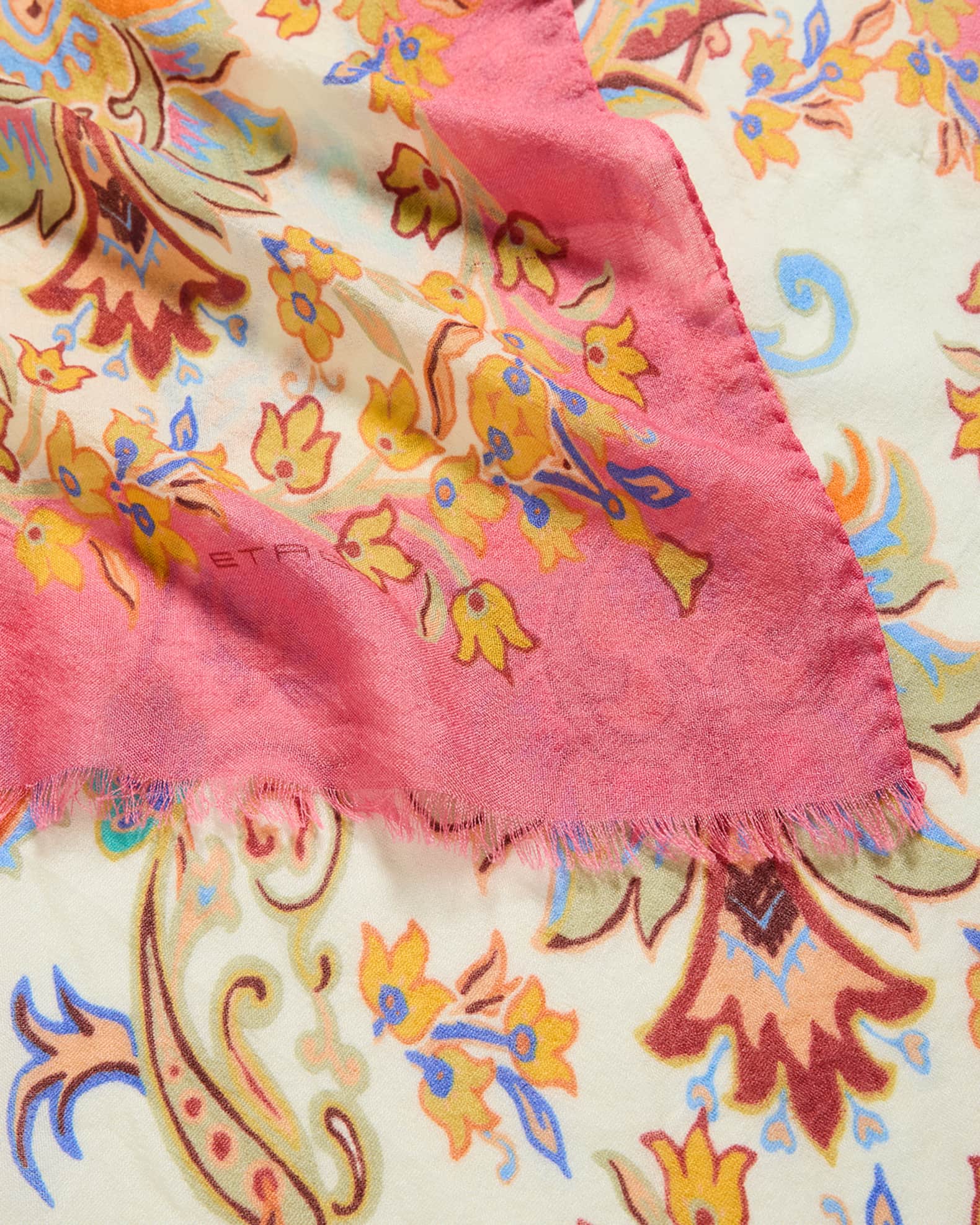Etro Paisley Cashmere-Silk Scarf | Neiman Marcus